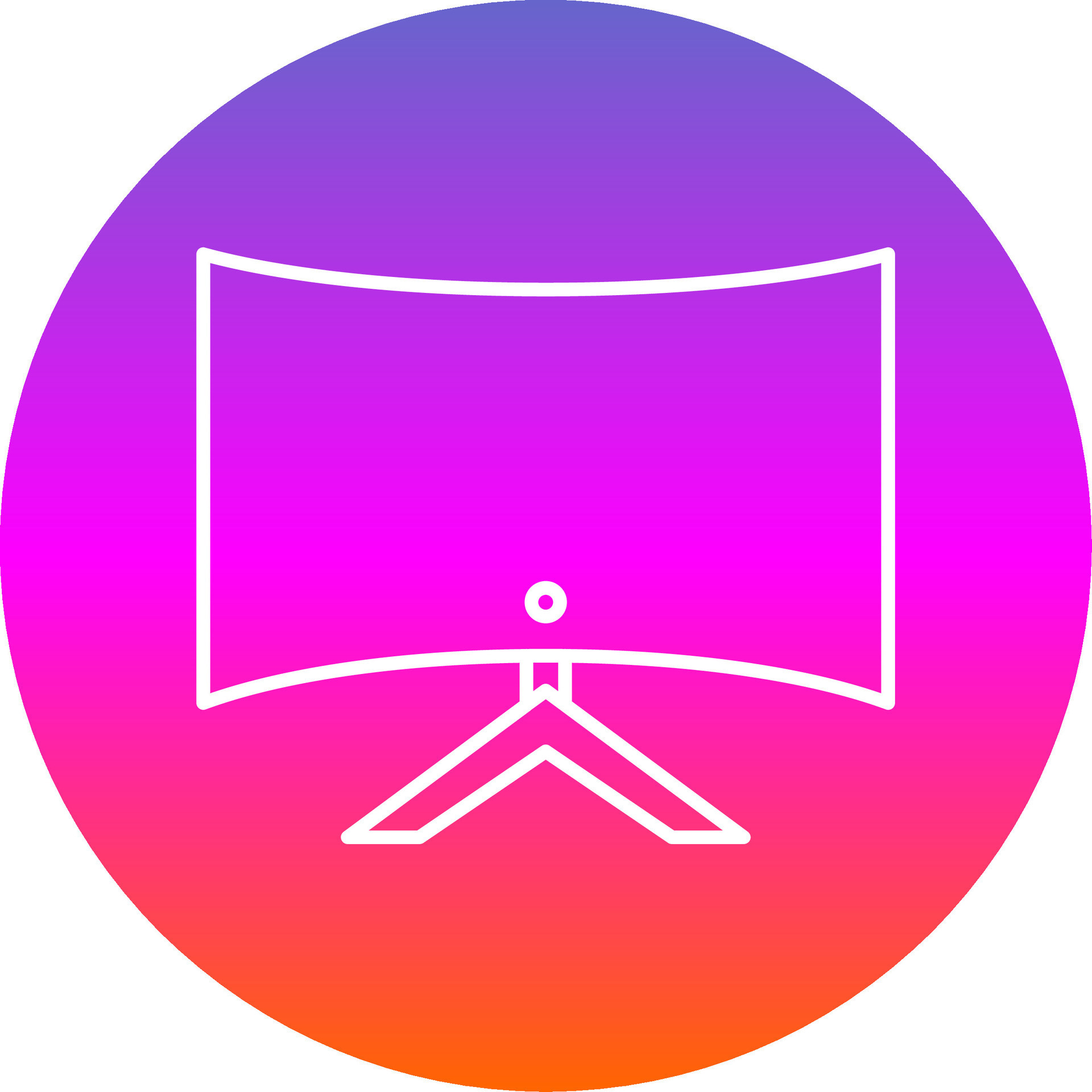 Computer Line Gradient Circle Icon 38799811 Vector Art at Vecteezy