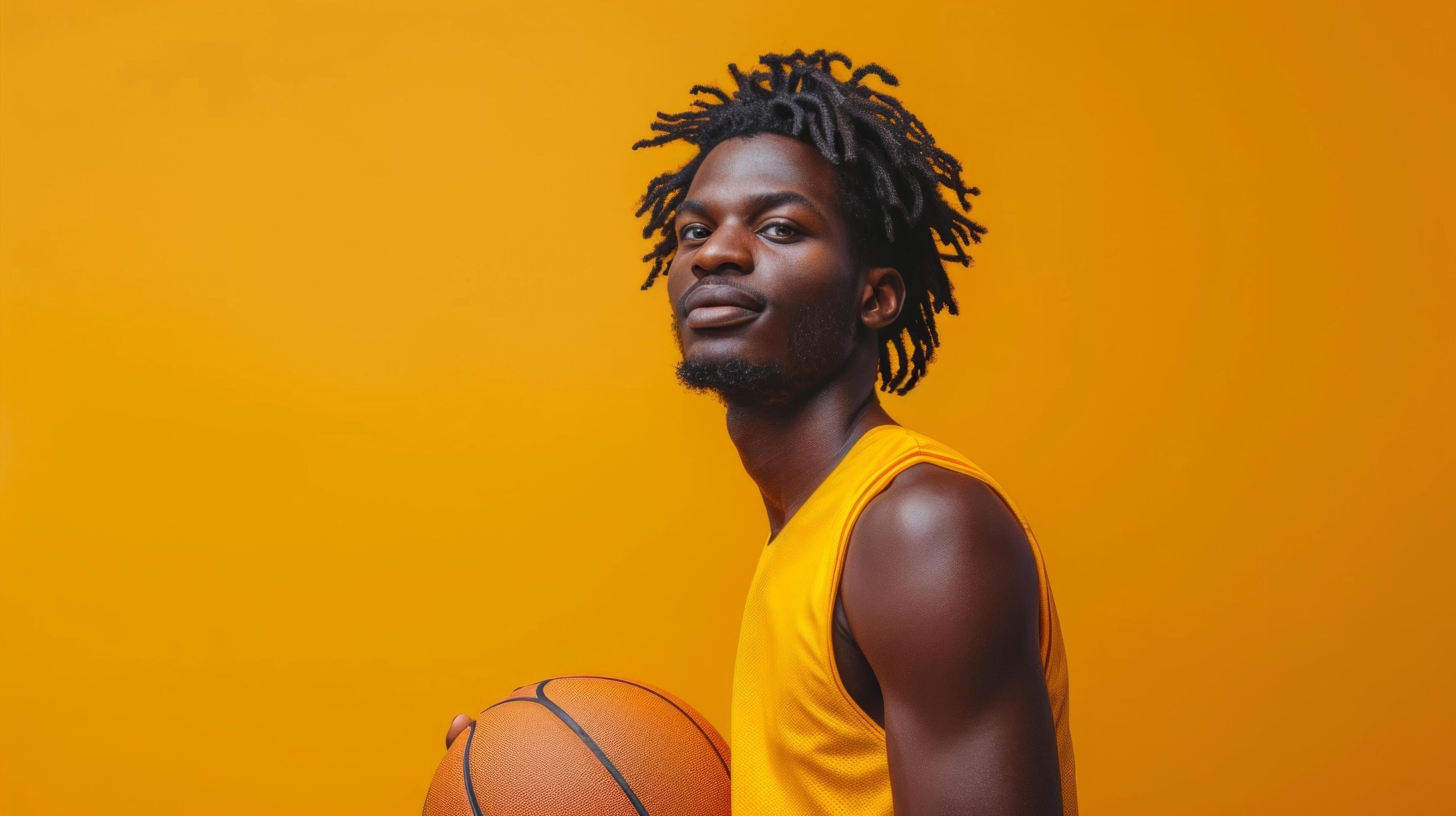 AI generated minimalist vivid advertisment background with handsome ...