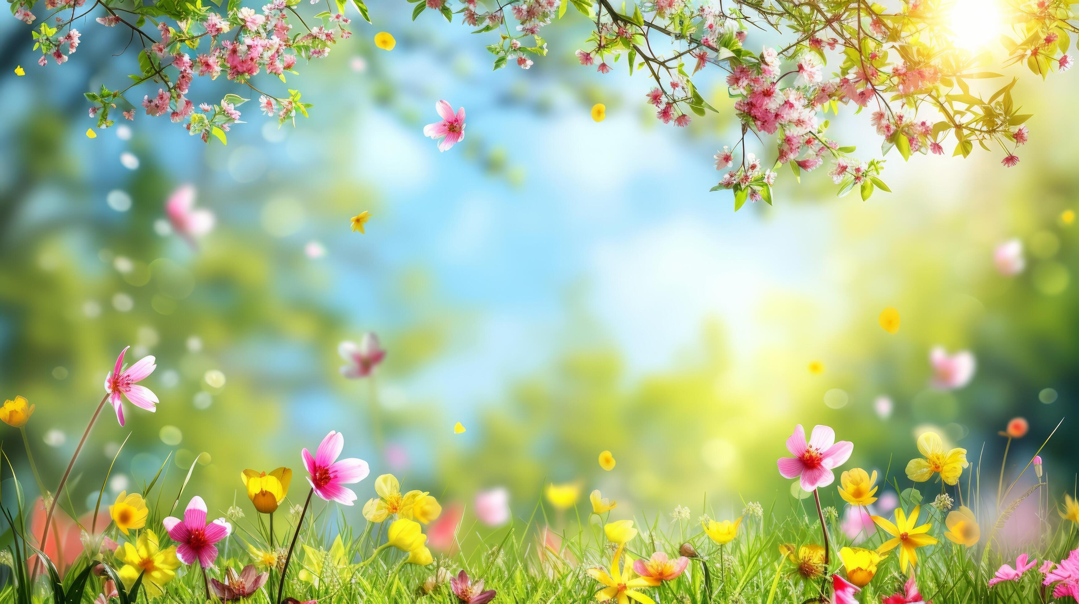 AI generated Beautiful bright poster for the spring holiday. Template ...