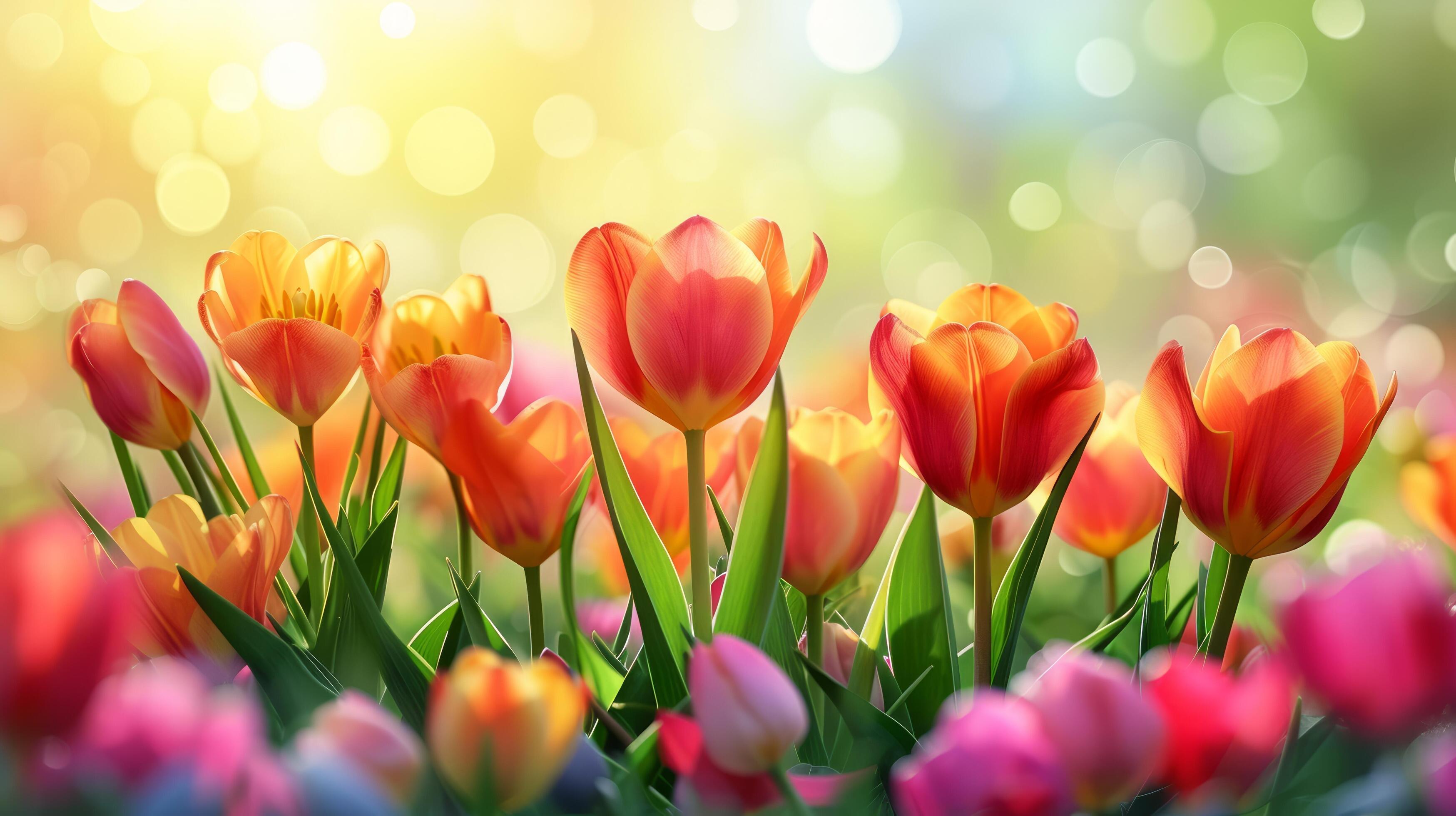 AI generated Beautiful bright poster for the spring holiday. Template ...