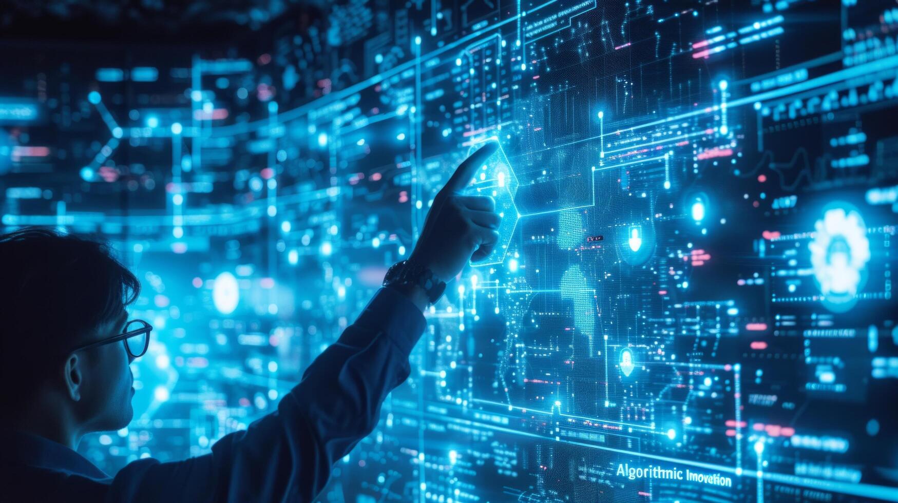 AI generated Executives collaborate on a project, utilizing ...