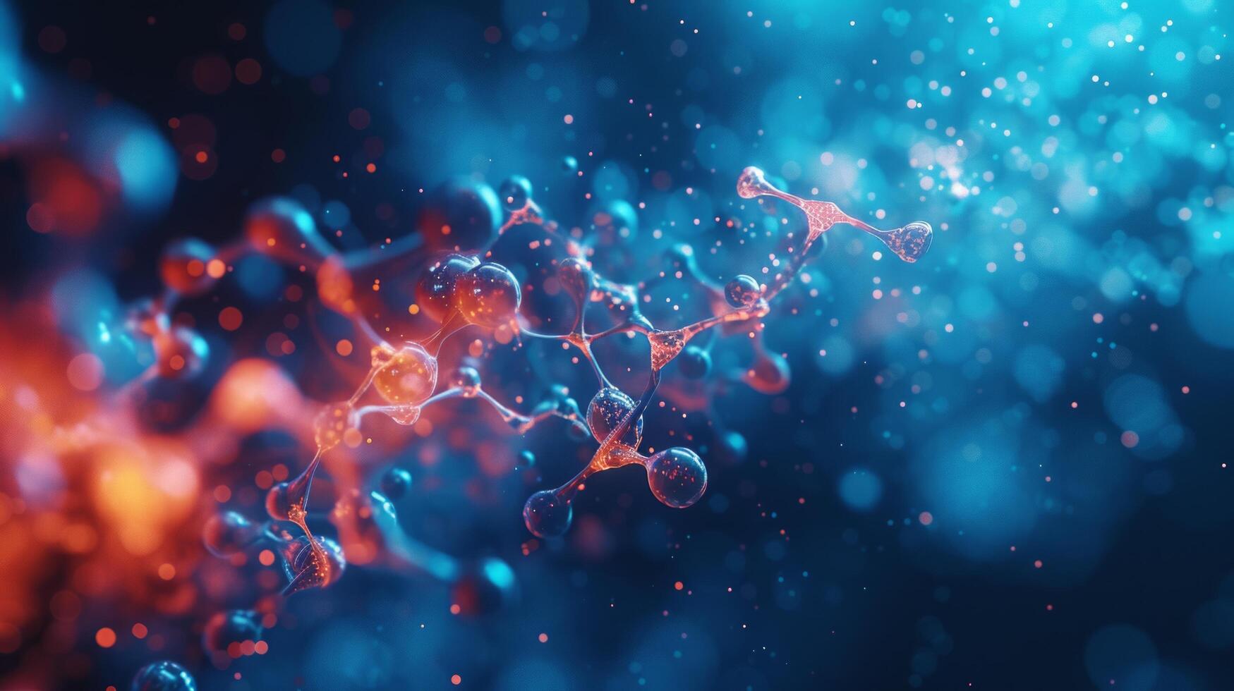 AI generated An abstract representation of molecular interactions ...