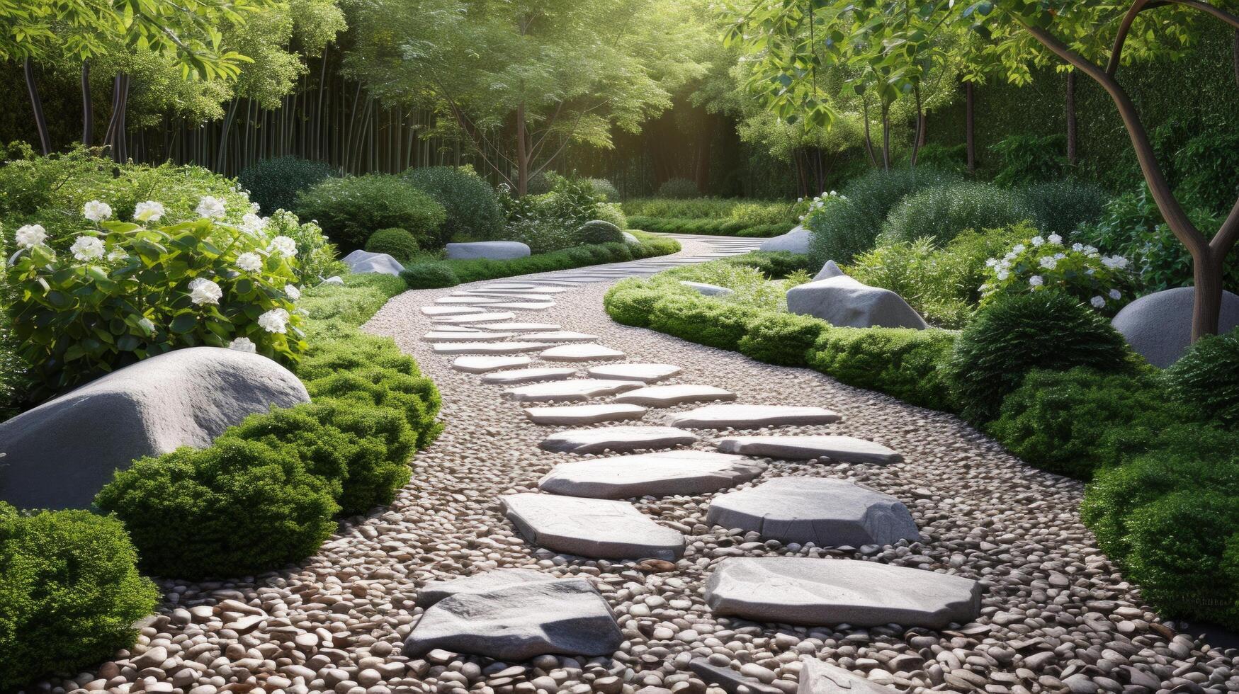 AI generated Clean composition capturing the tranquil beauty of a ...