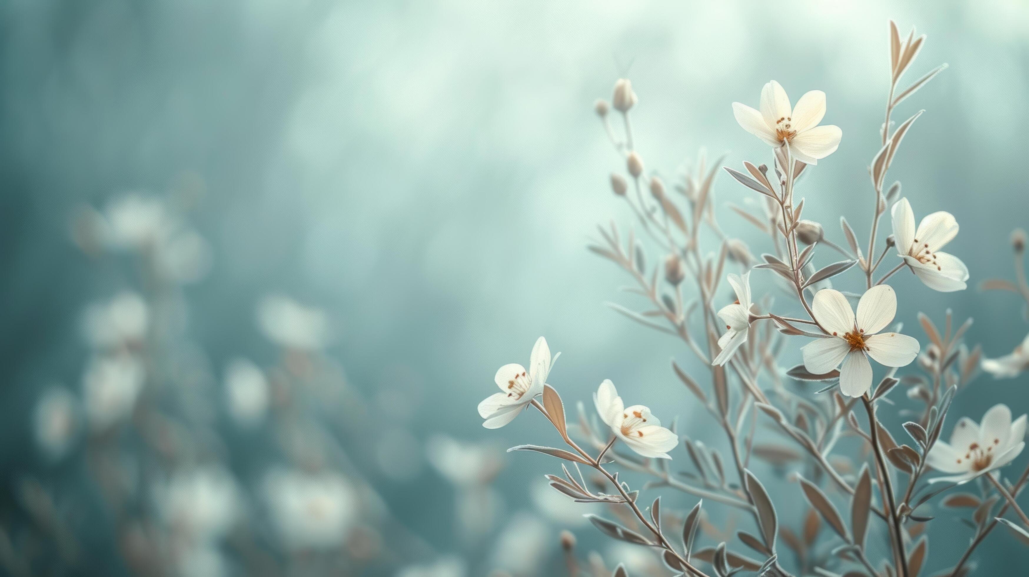 AI generated Minimalist backdrop featuring subtle floral elements ...