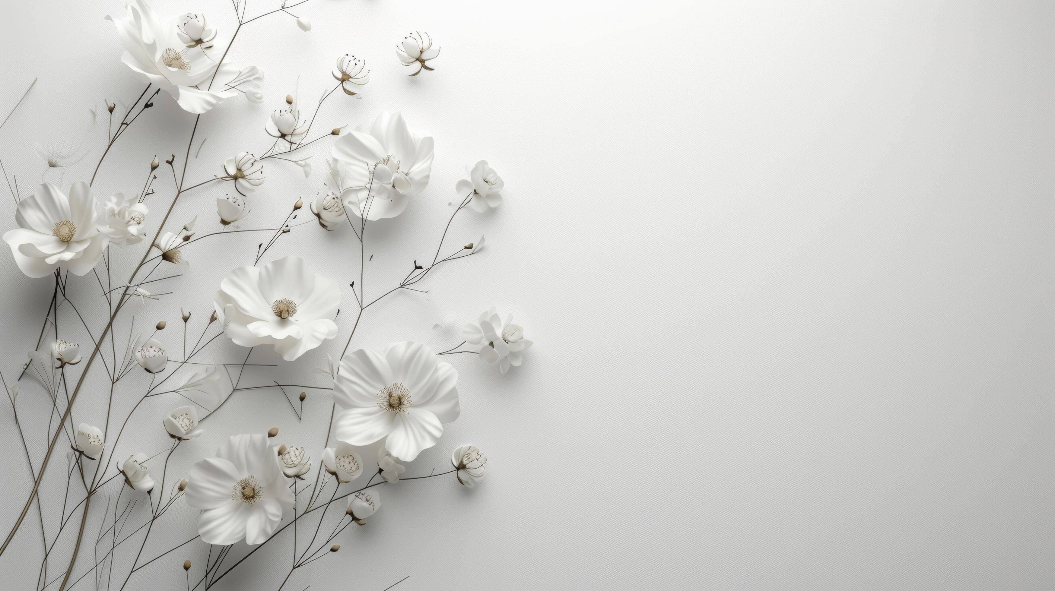 AI generated Minimalist design highlighted by gentle floral patterns ...