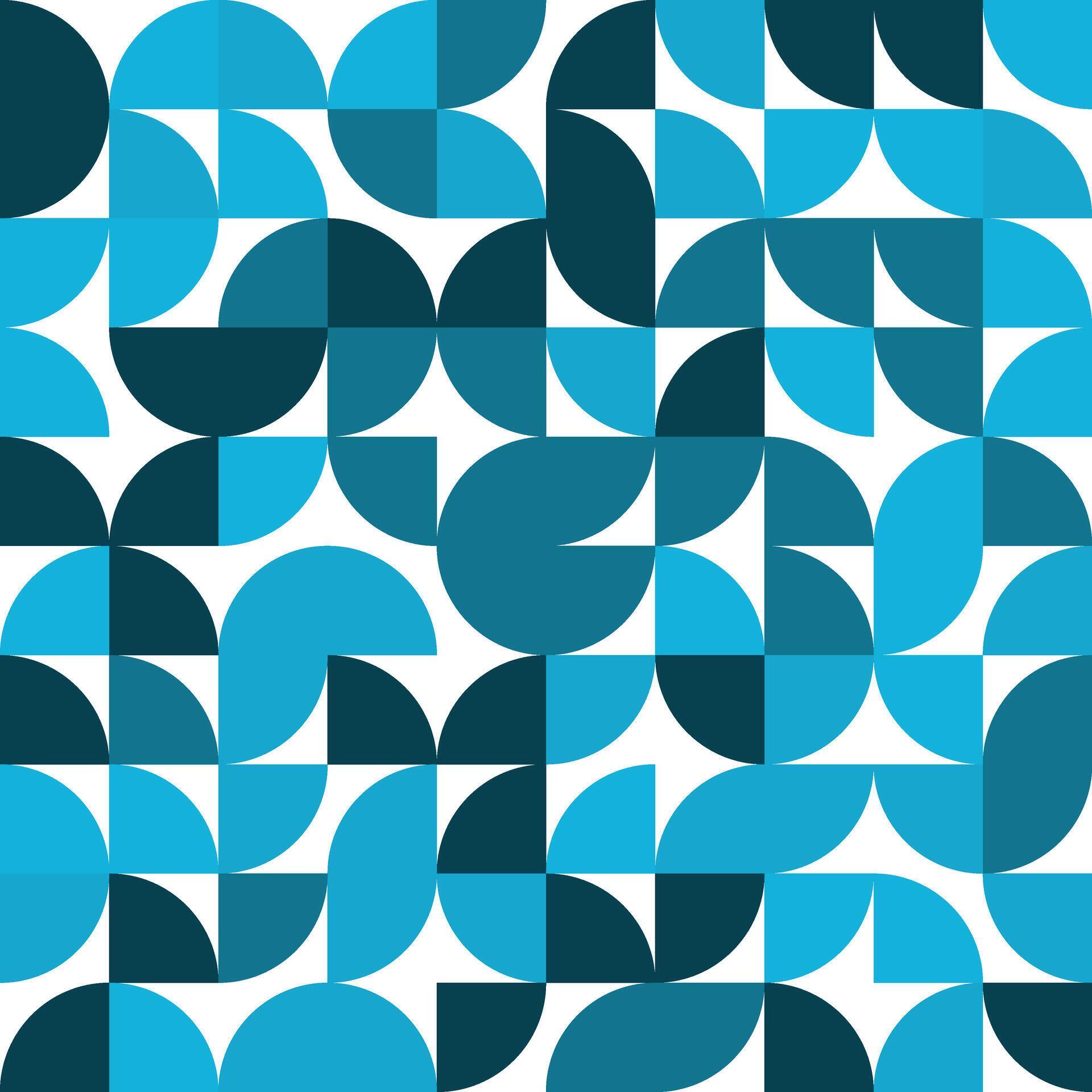 Abstract geometric Bauhaus pattern design. Vector circle, triangle and square lines color art ...