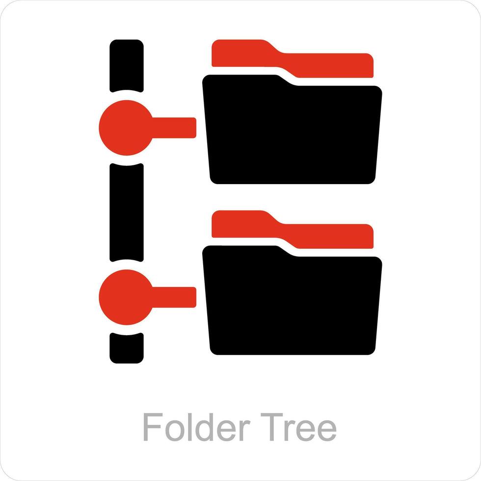 Folder Tree and Folder icon concept 38821860 Vector Art at Vecteezy