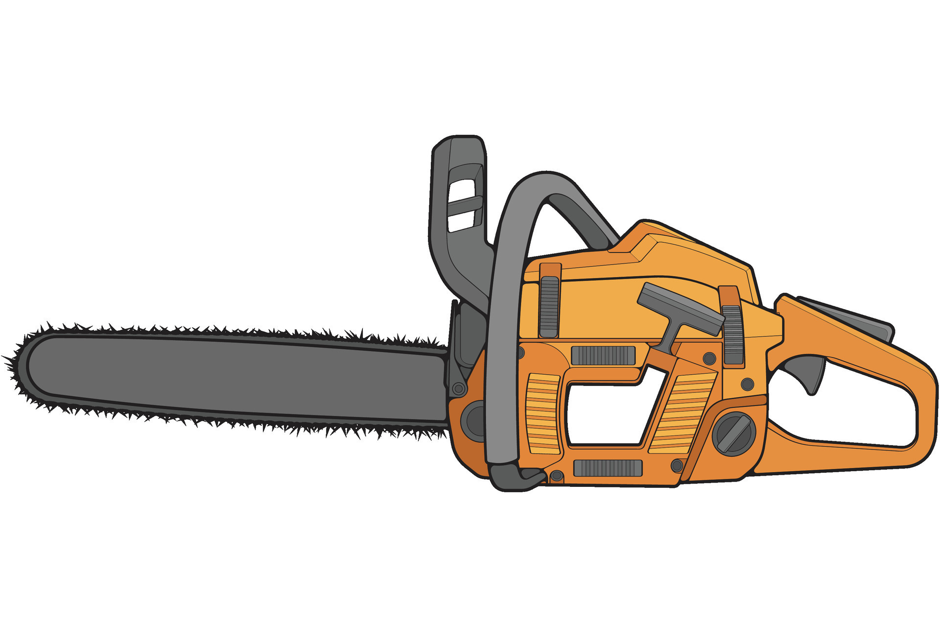 Chainsaw isolated illustration, vector art, Chainsaw vector, petrol ... Chainsaw isolated illustration, vector art, Chainsaw vector, petrol ...