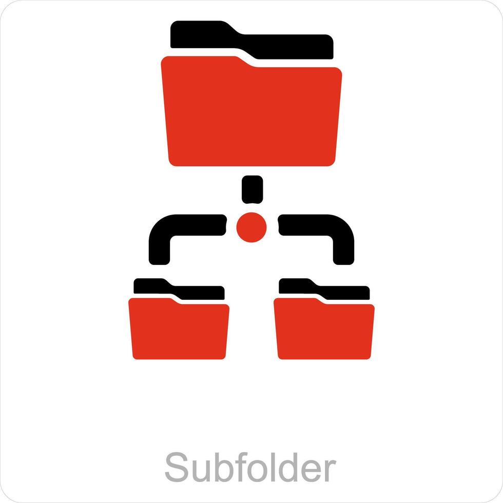 Subfolder And Folder Icon Concept 38823005 Vector Art At Vecteezy