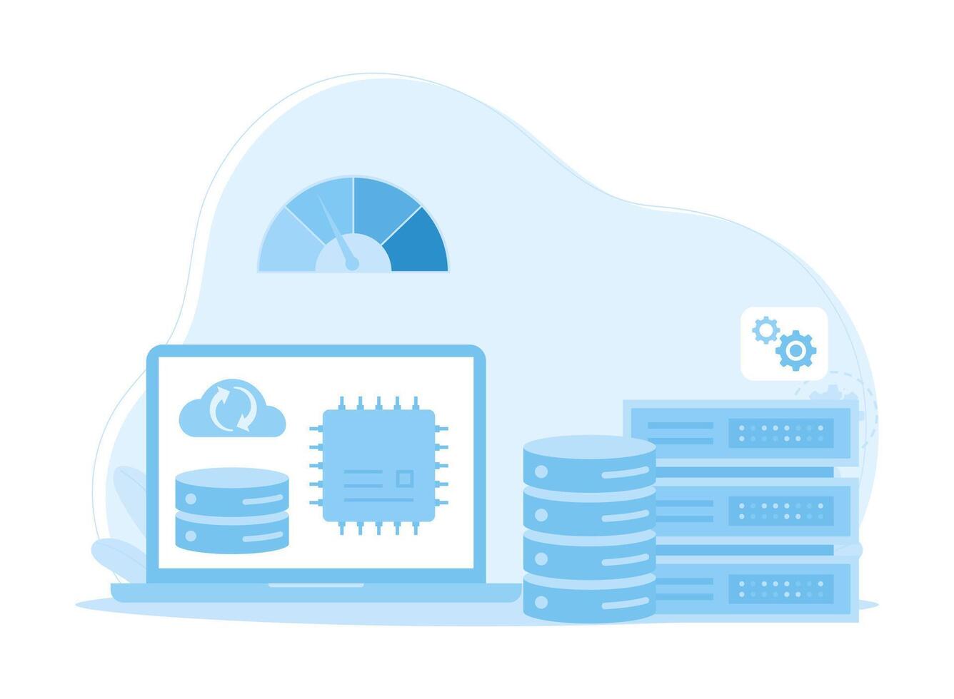 backup server data base concept flat illustration 38826188 Vector Art ...