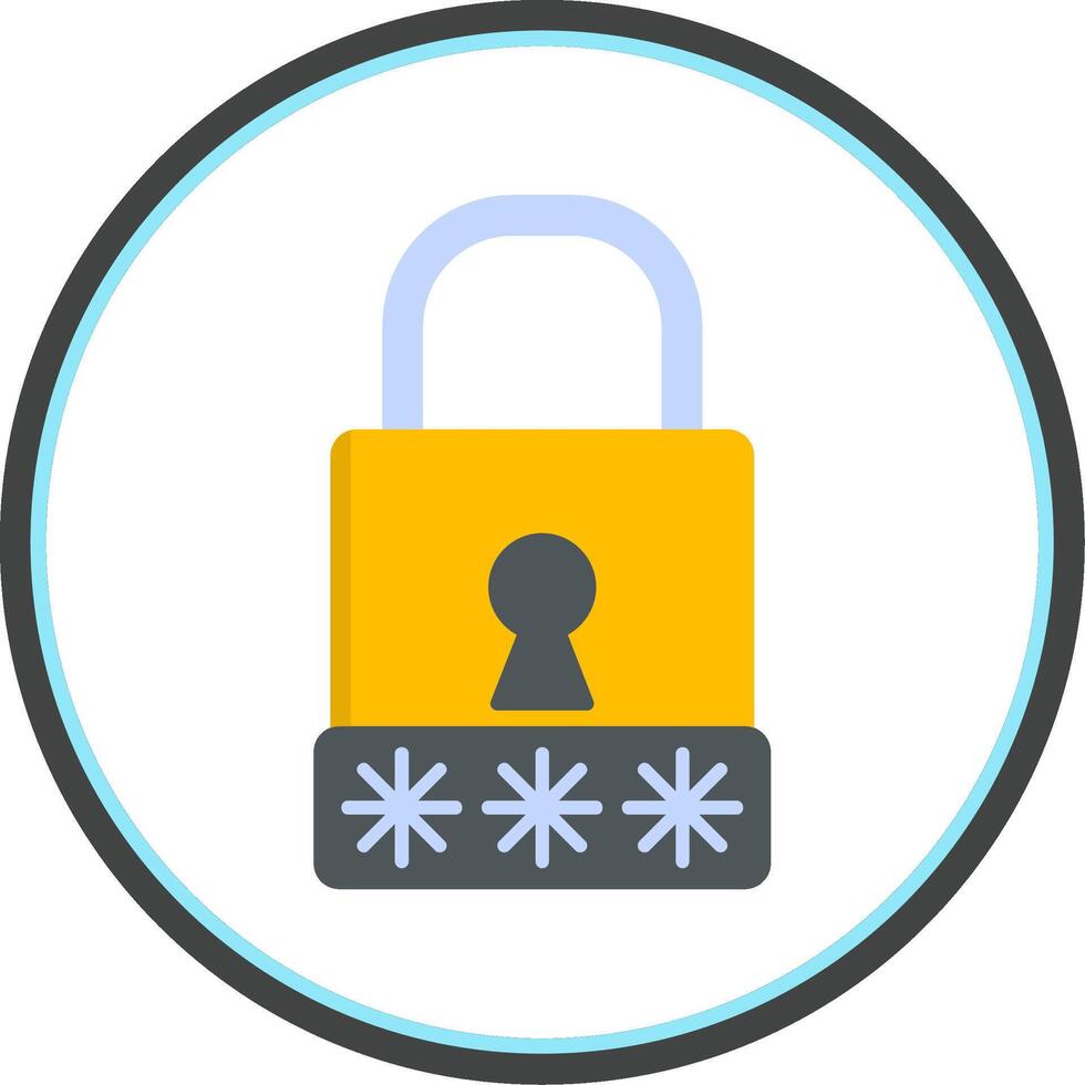 Passcode Flat Circle Icon 38835523 Vector Art at Vecteezy