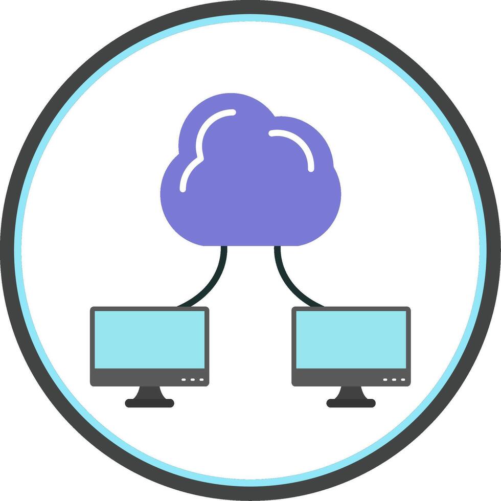 nube informática plano circulo icono 38838856 Vector en Vecteezy