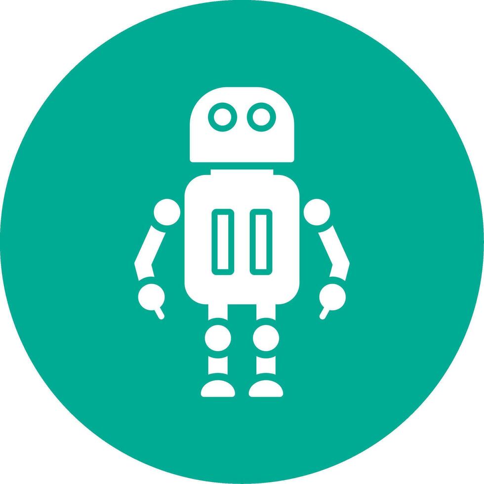 Robot Glyph Circle Icon 38866128 Vector Art at Vecteezy