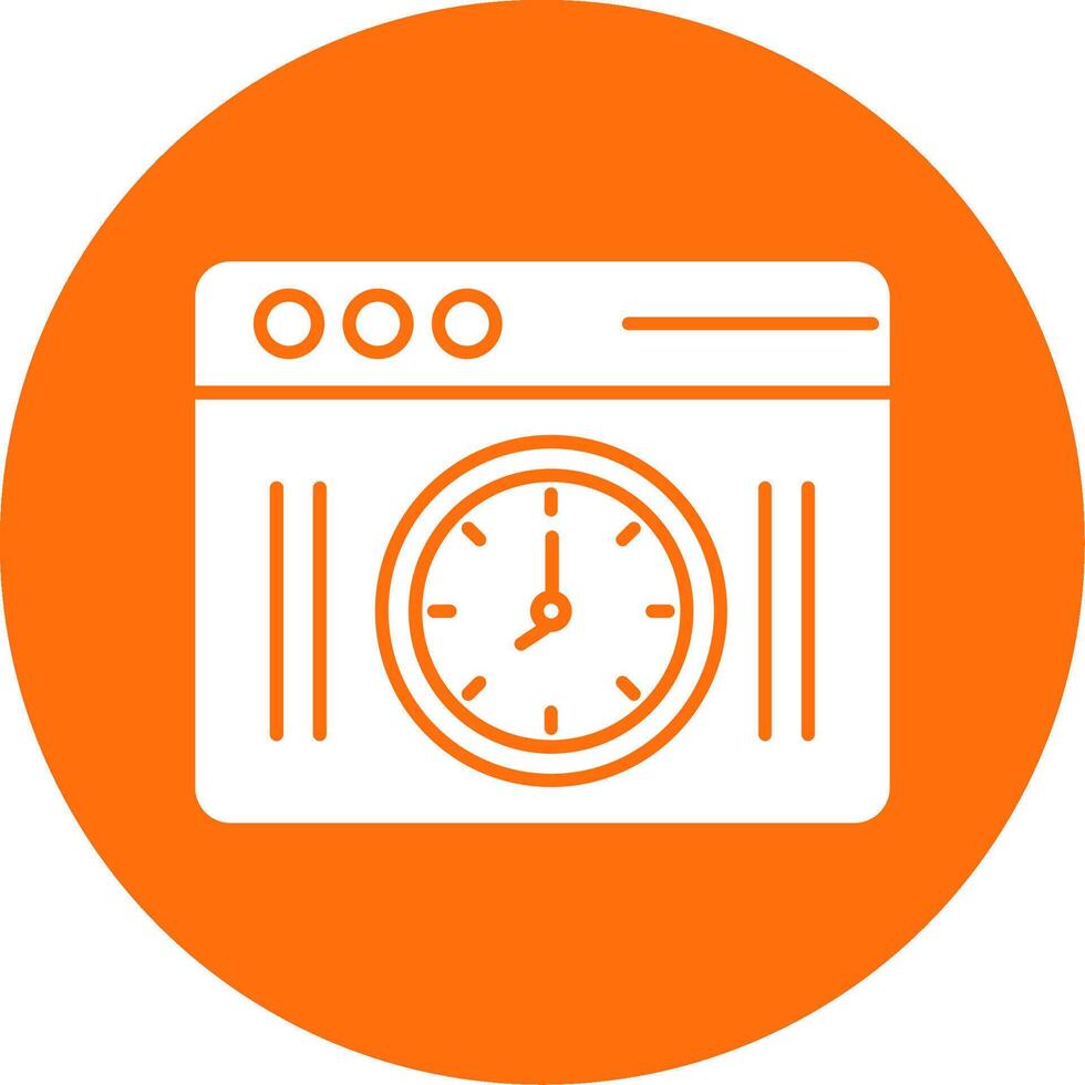 Clock Glyph Circle Icon 38868222 Vector Art at Vecteezy