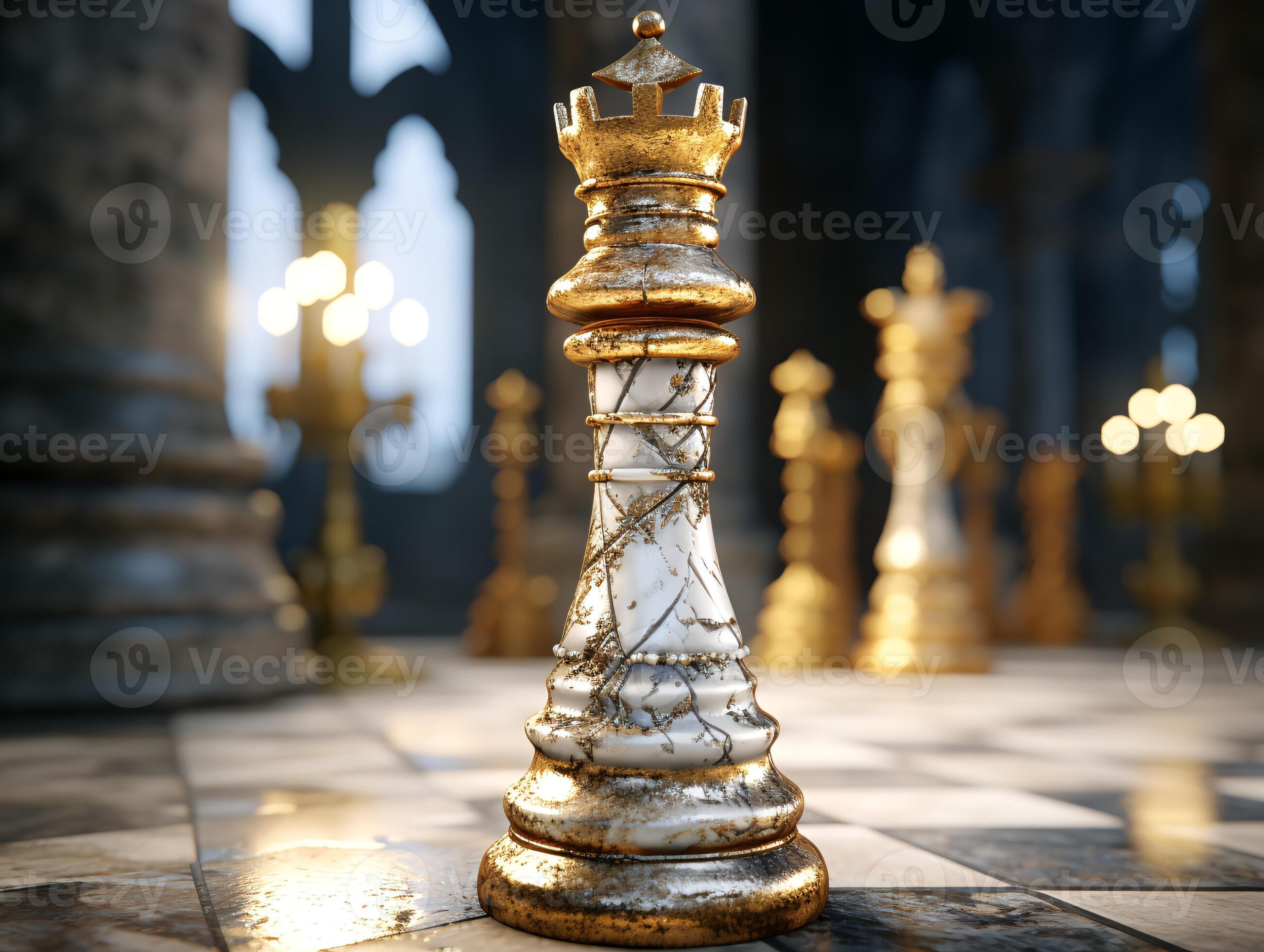 AI generated Chess on a chessboard, business concept of success and leadership 38870992 Stock ...