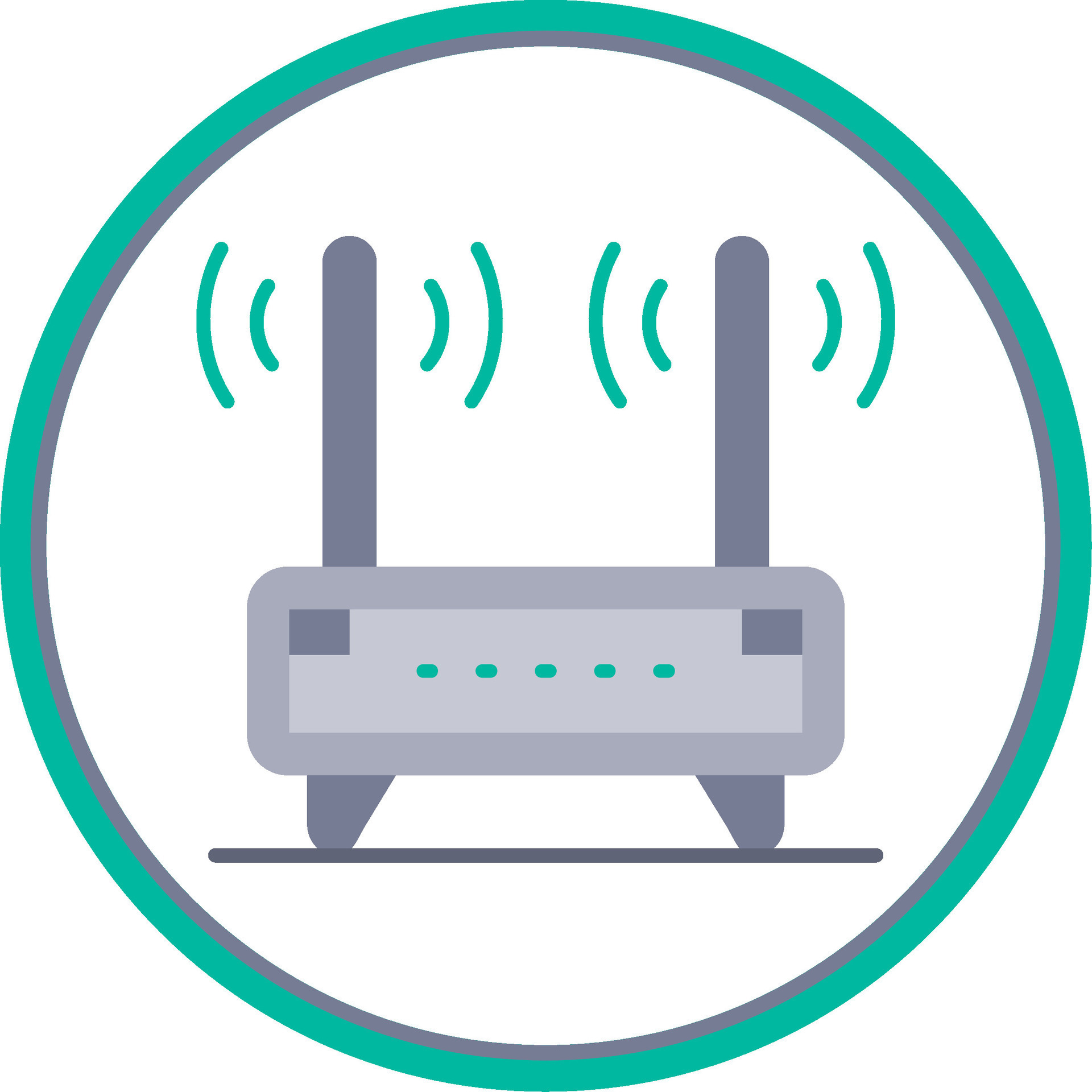 Router Flat Circle Uni Icon 38877491 Vector Art at Vecteezy