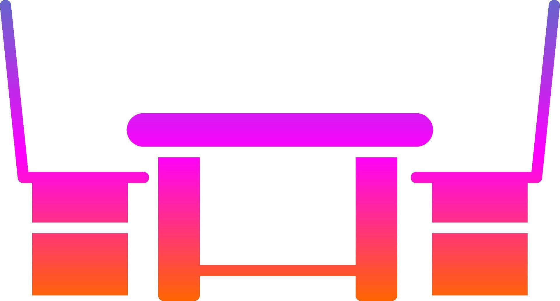 Dining Table Glyph Gradient Icon 38883607 Vector Art at Vecteezy