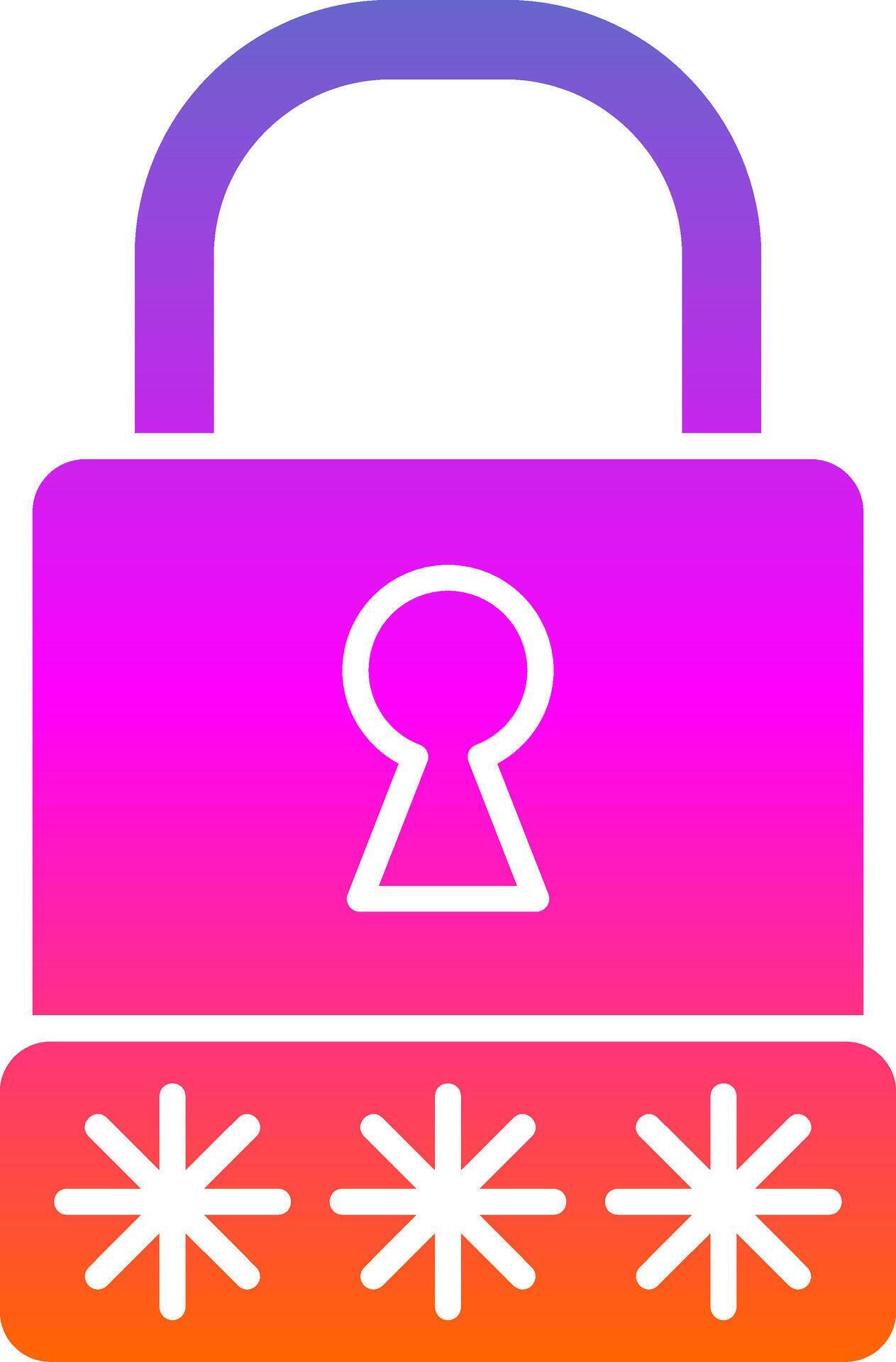 Passcode Glyph Gradient Icon 38884039 Vector Art at Vecteezy