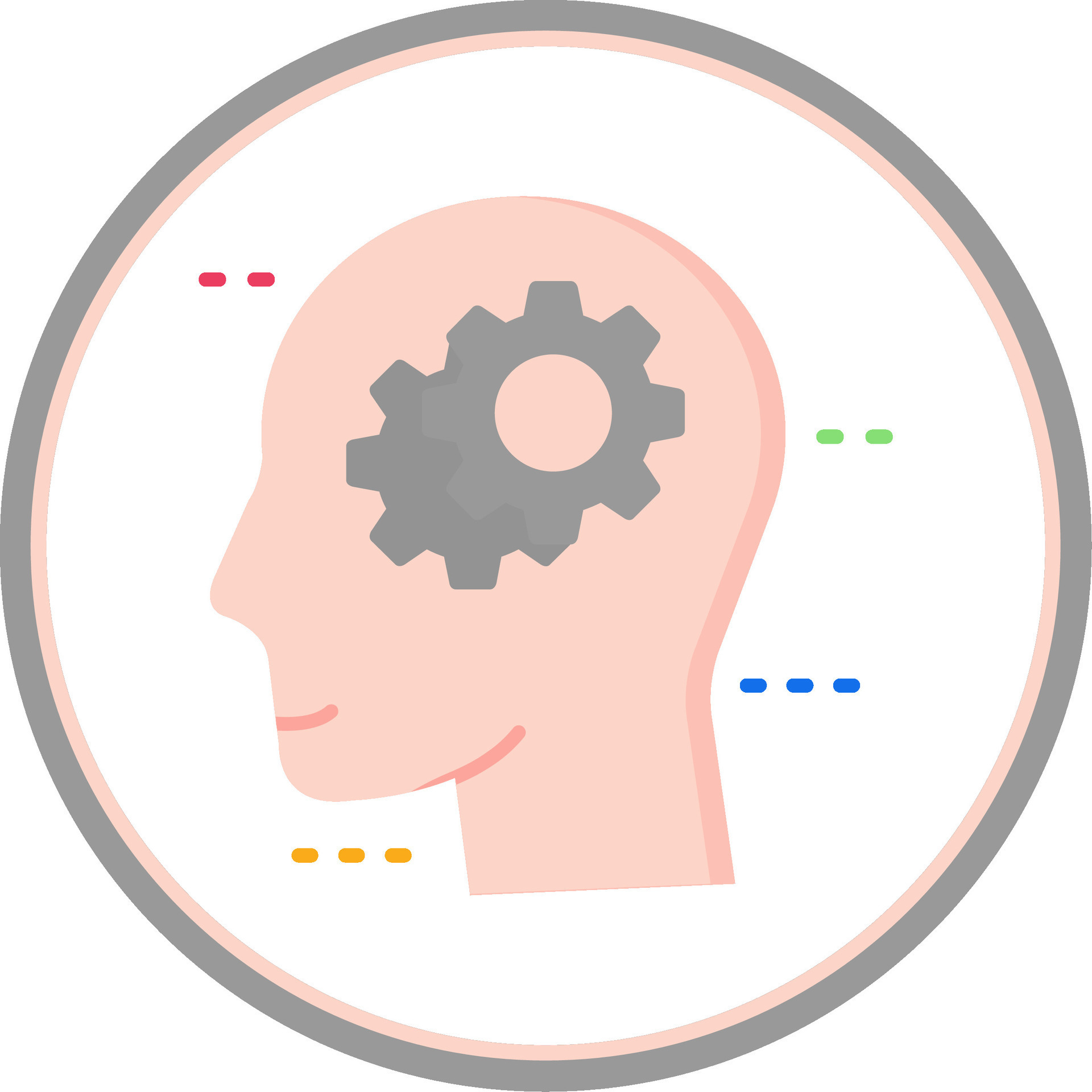 Thinking Flat Circle Uni Icon 38885003 Vector Art at Vecteezy