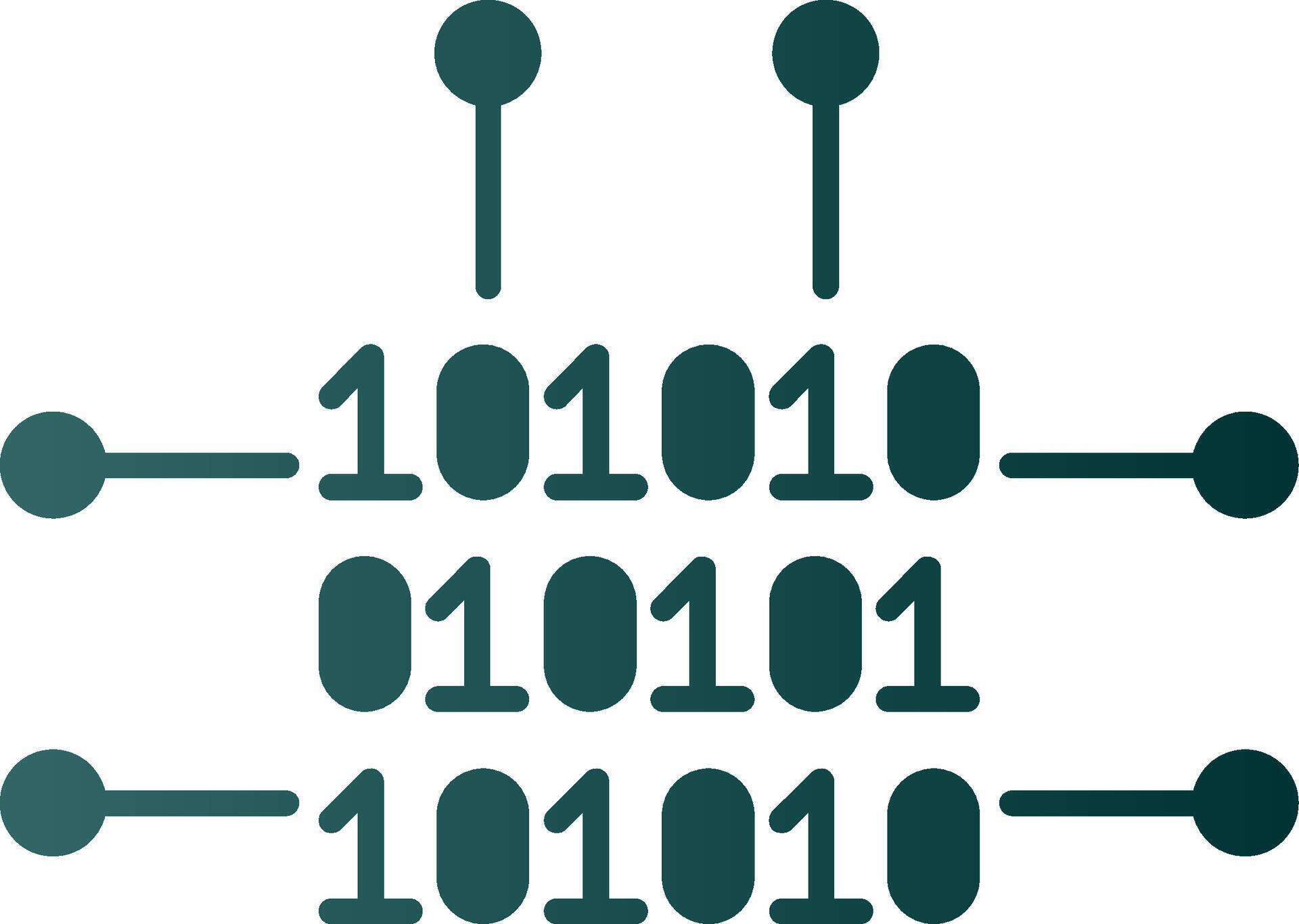Binary Code Glyph Gradient Icon 38893412 Vector Art at Vecteezy