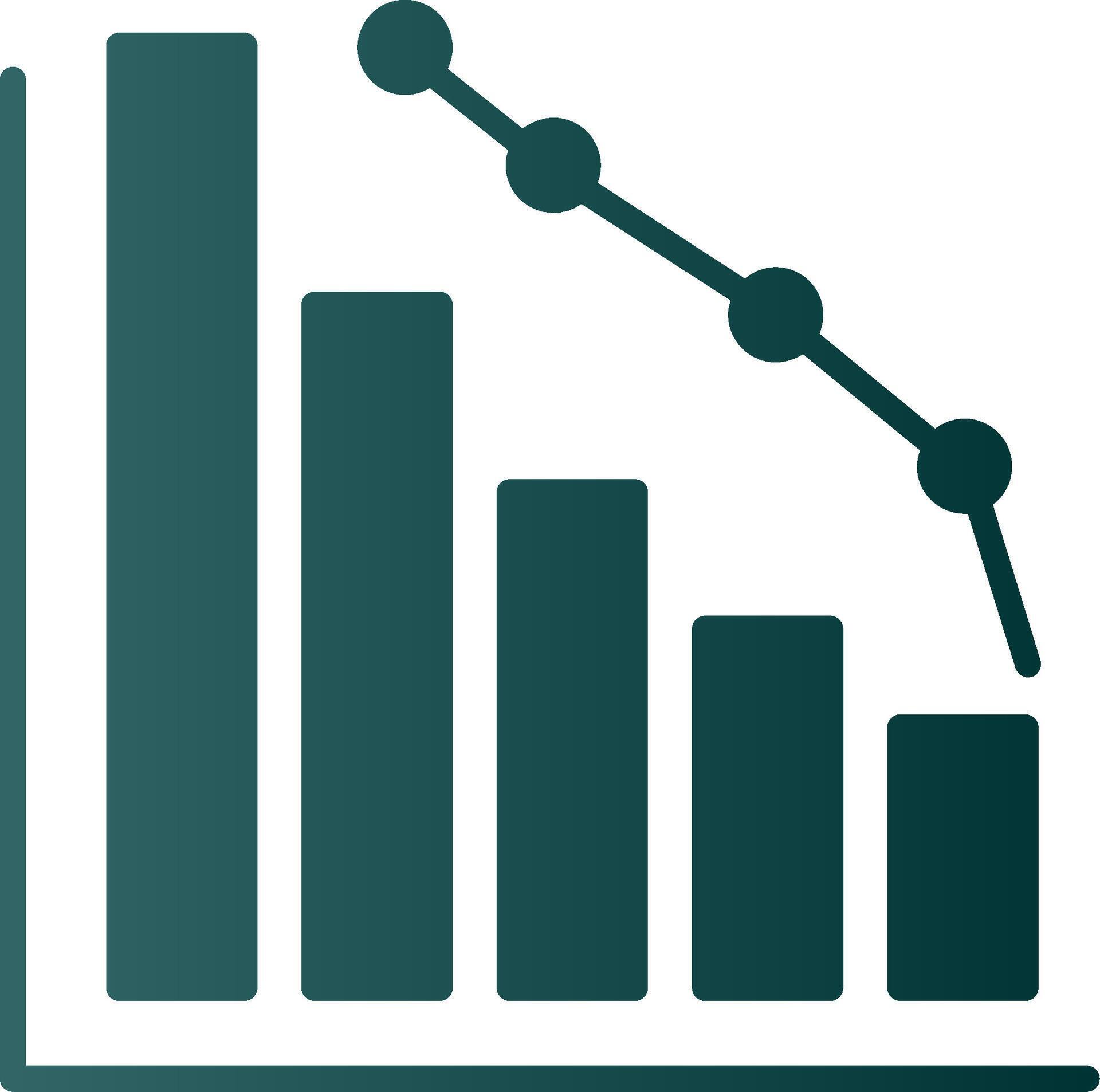 Decrease Glyph Gradient Icon 38894286 Vector Art at Vecteezy