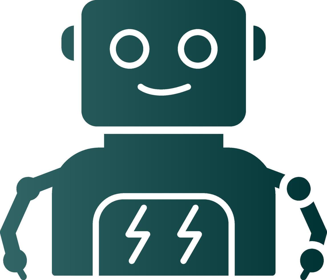 Robot Glyph Gradient Icon 38896805 Vector Art at Vecteezy