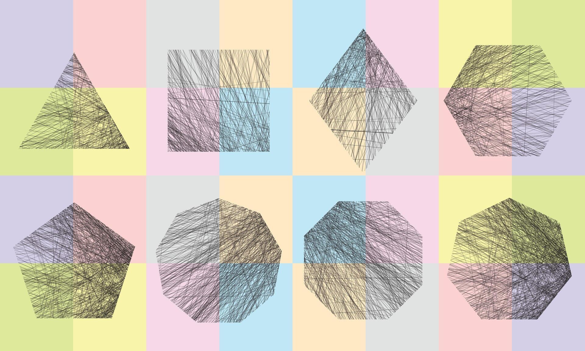 Random Sketched Lines Textured Polygons Set 38899716 Vector Art at Vecteezy