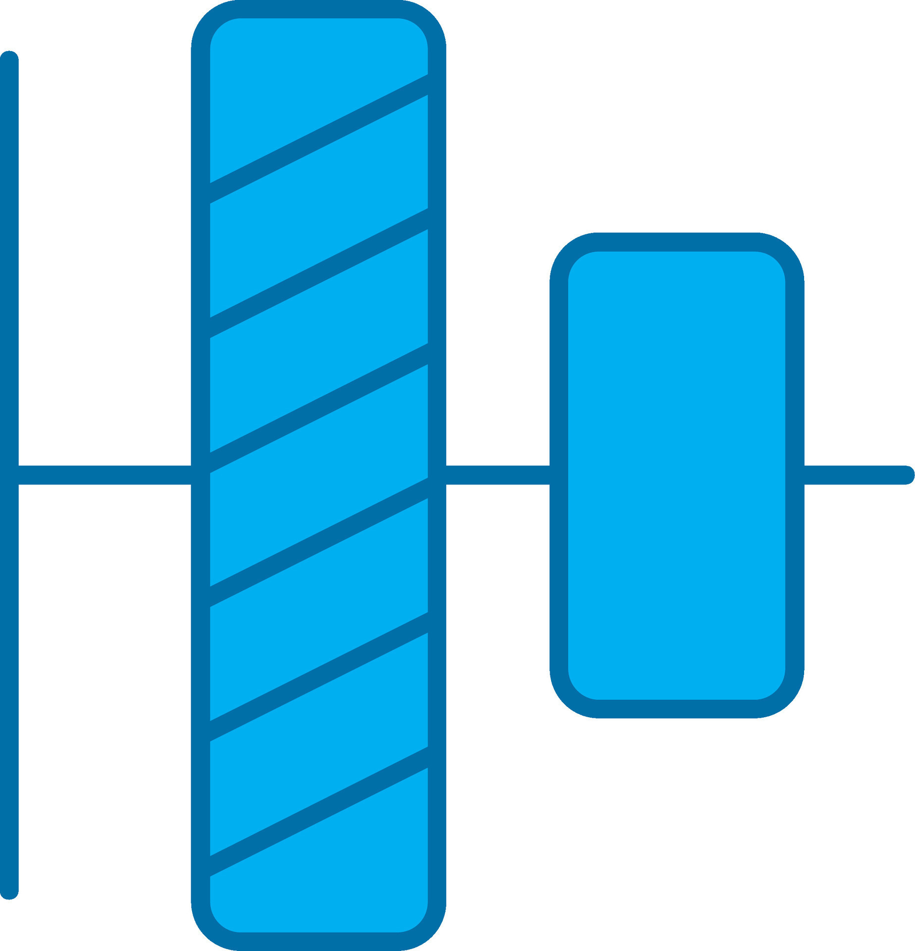 Vertical alignment Blue Line Filled Icon 38900554 Vector Art at Vecteezy