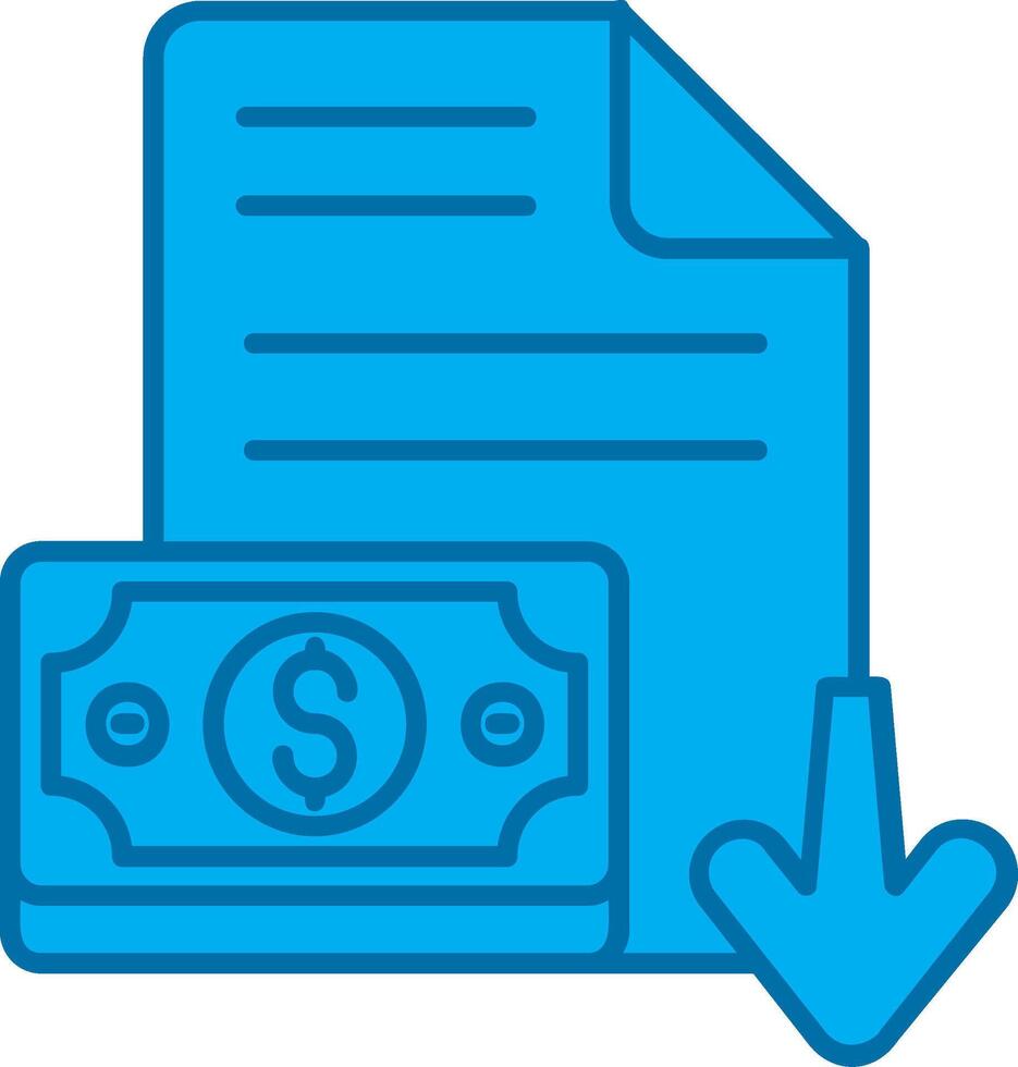 Decrease Blue Line Filled Icon 38901893 Vector Art at Vecteezy