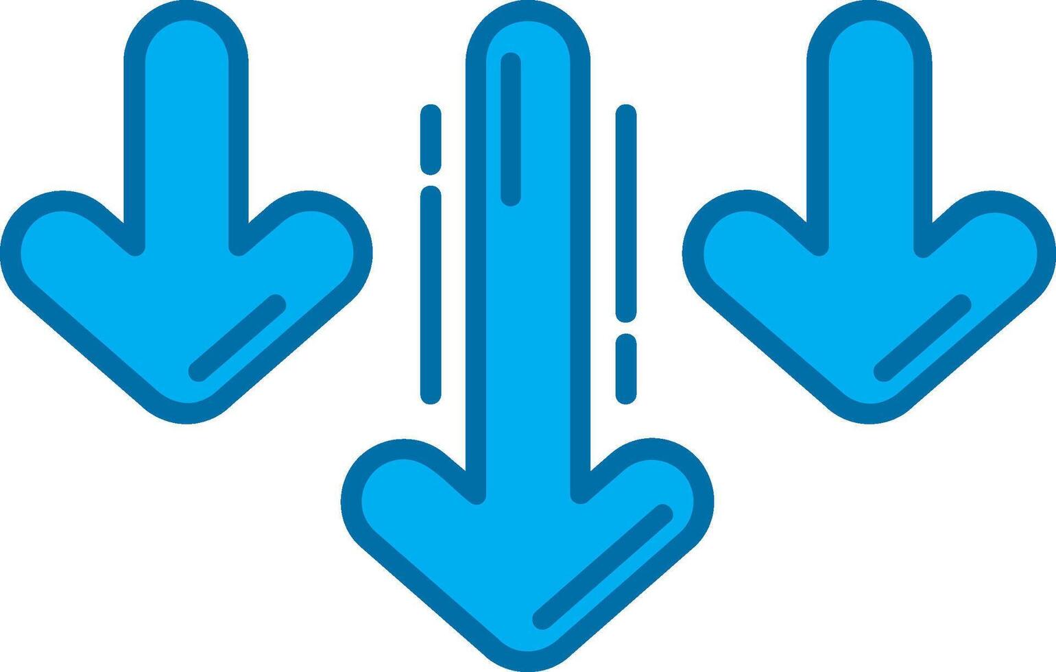Decrease Blue Line Filled Icon 38902123 Vector Art at Vecteezy