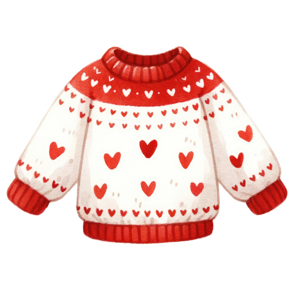 AI generated Valentine's Day Themed Sweater Illustration 38903875 PNG