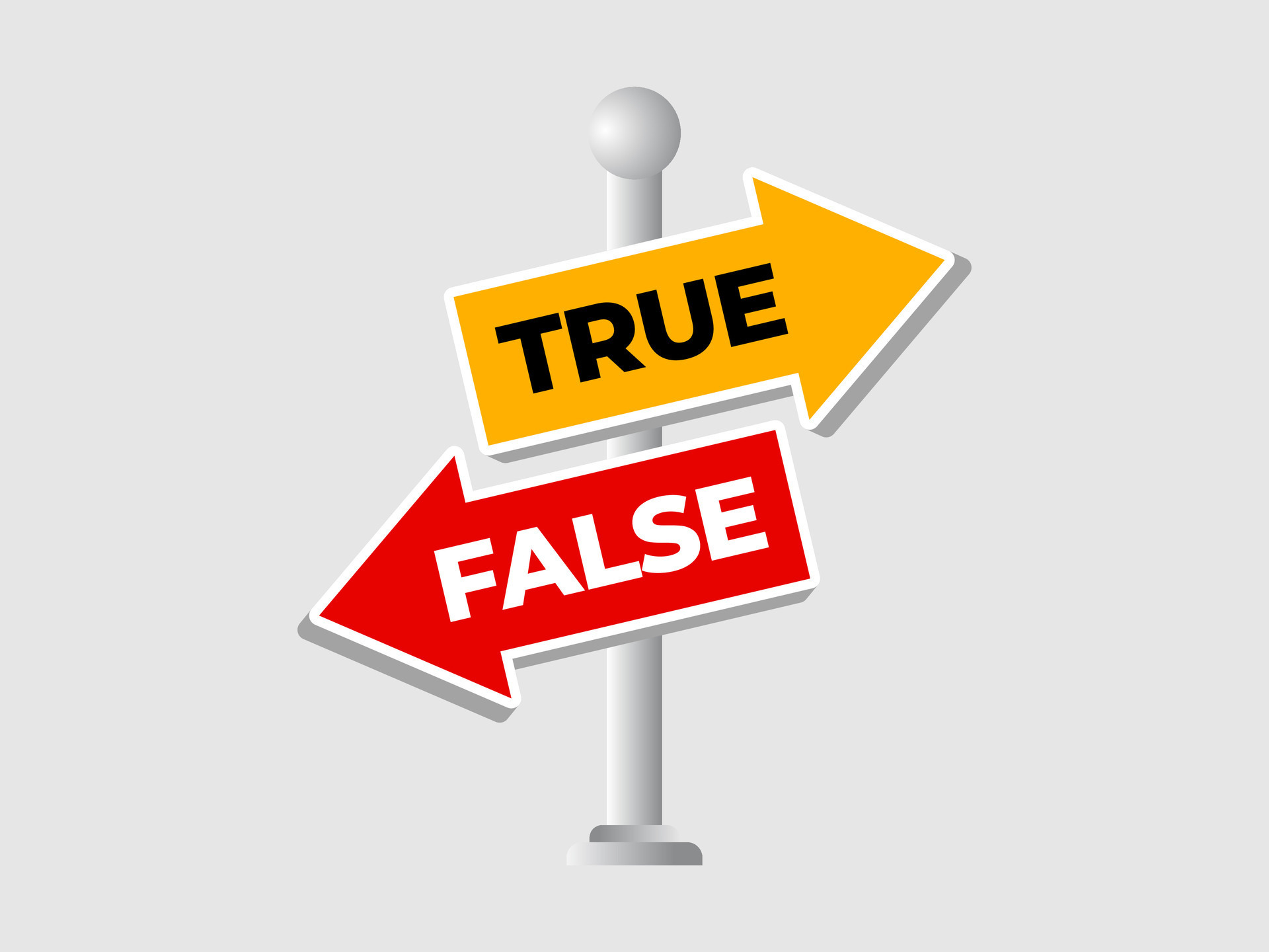 Sign direction with arrows True and False, Road Choose Direction ...