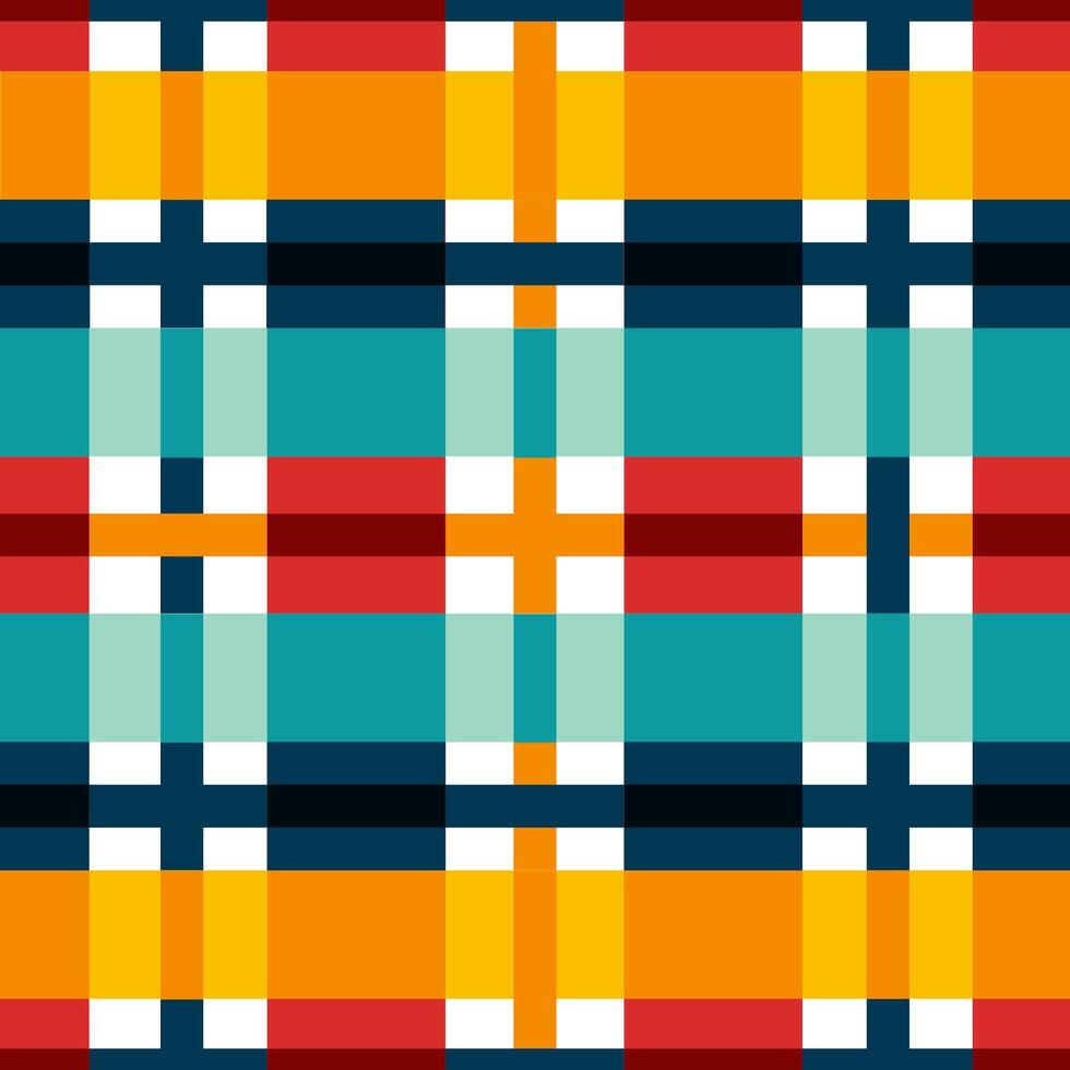 Geometric Colorful Square Grid Line Seamless Pattern Vector Design