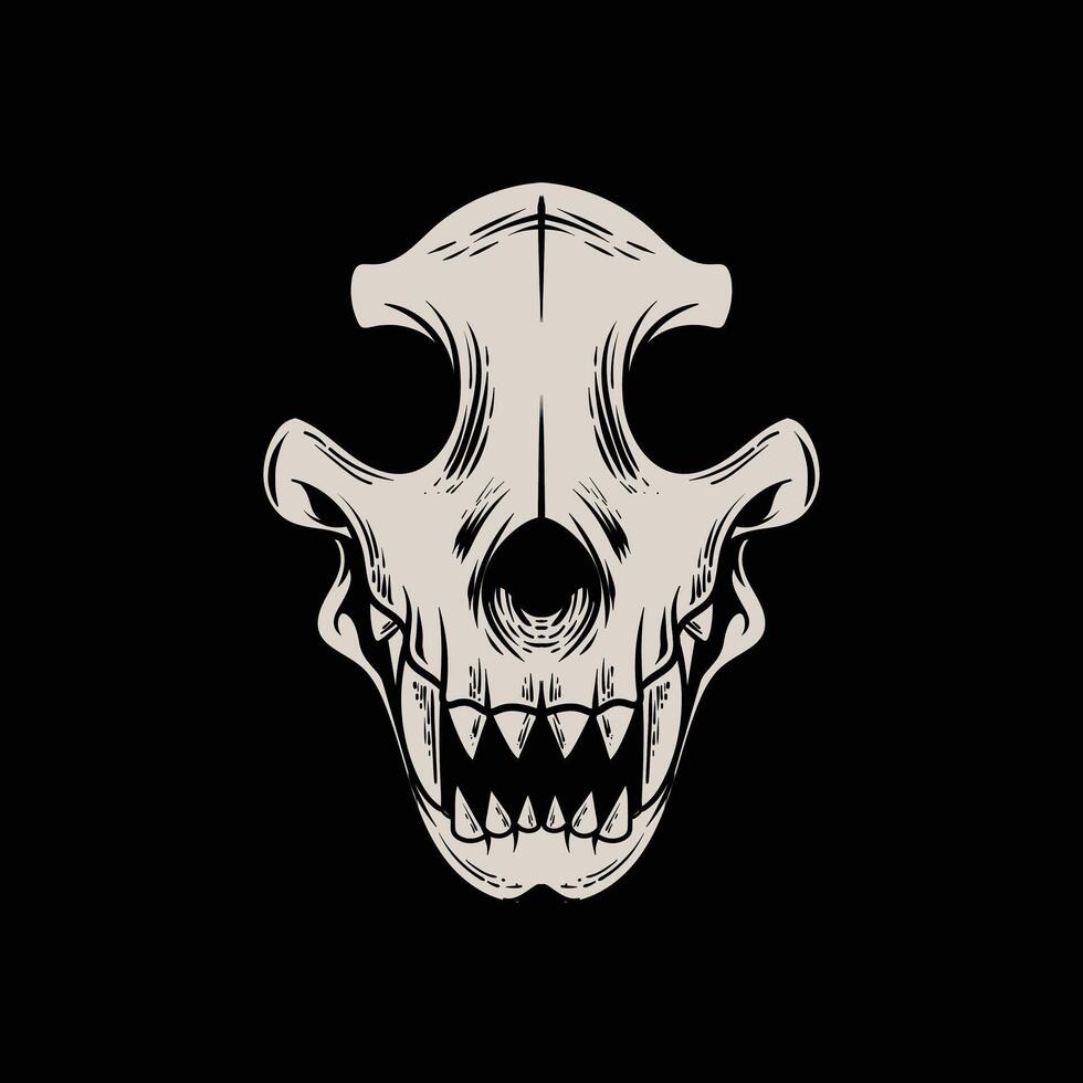 Vector Illustration Of Wolf Skull 38926369 Vector Art At Vecteezy