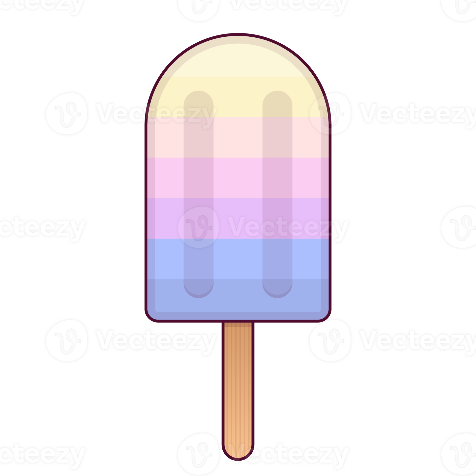 Rainbow Ice Cream Bar Cartoon Cute 38935423 Png