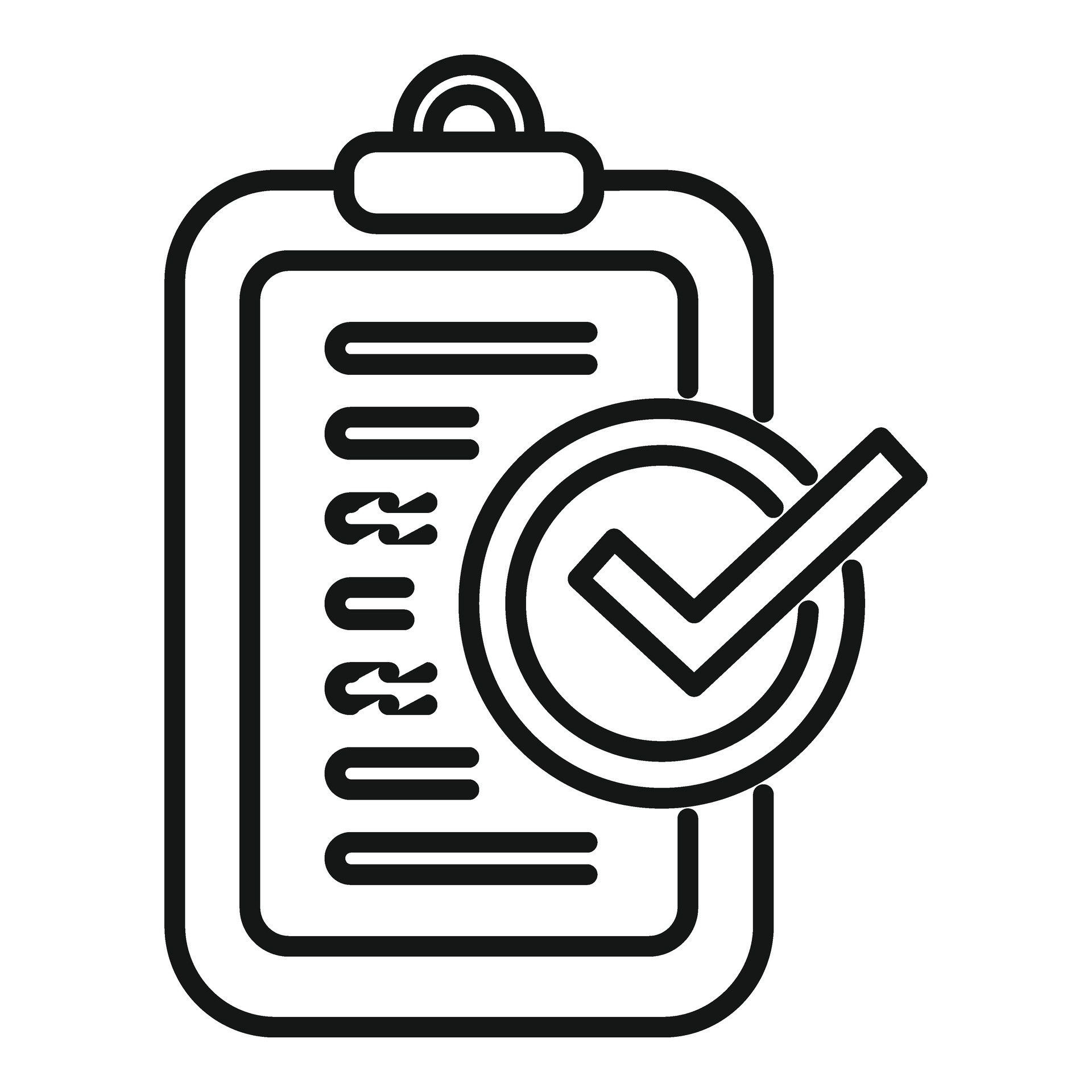 Approved Clipboard Icon Outline Vector Review Research 38935669 Vector
