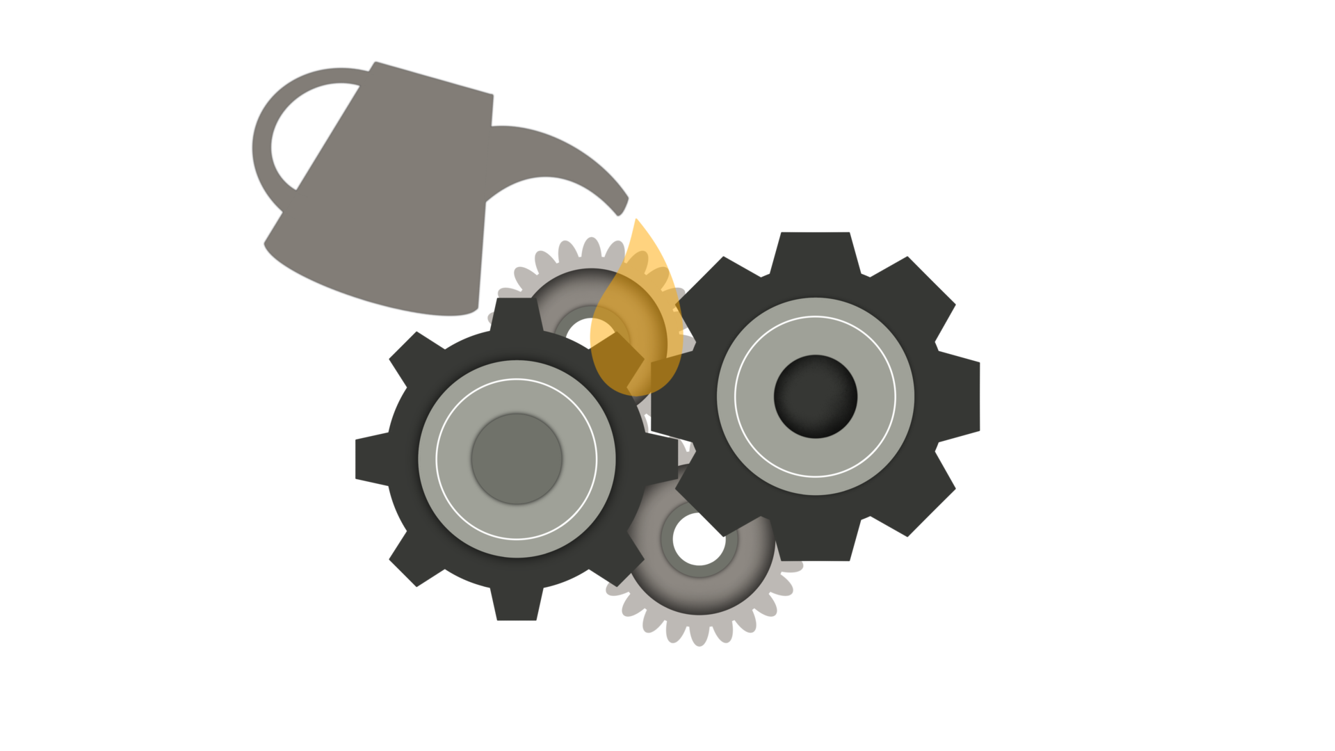 Oiling gear, Viscous Lubricant Application, Macro View of Industrial ...