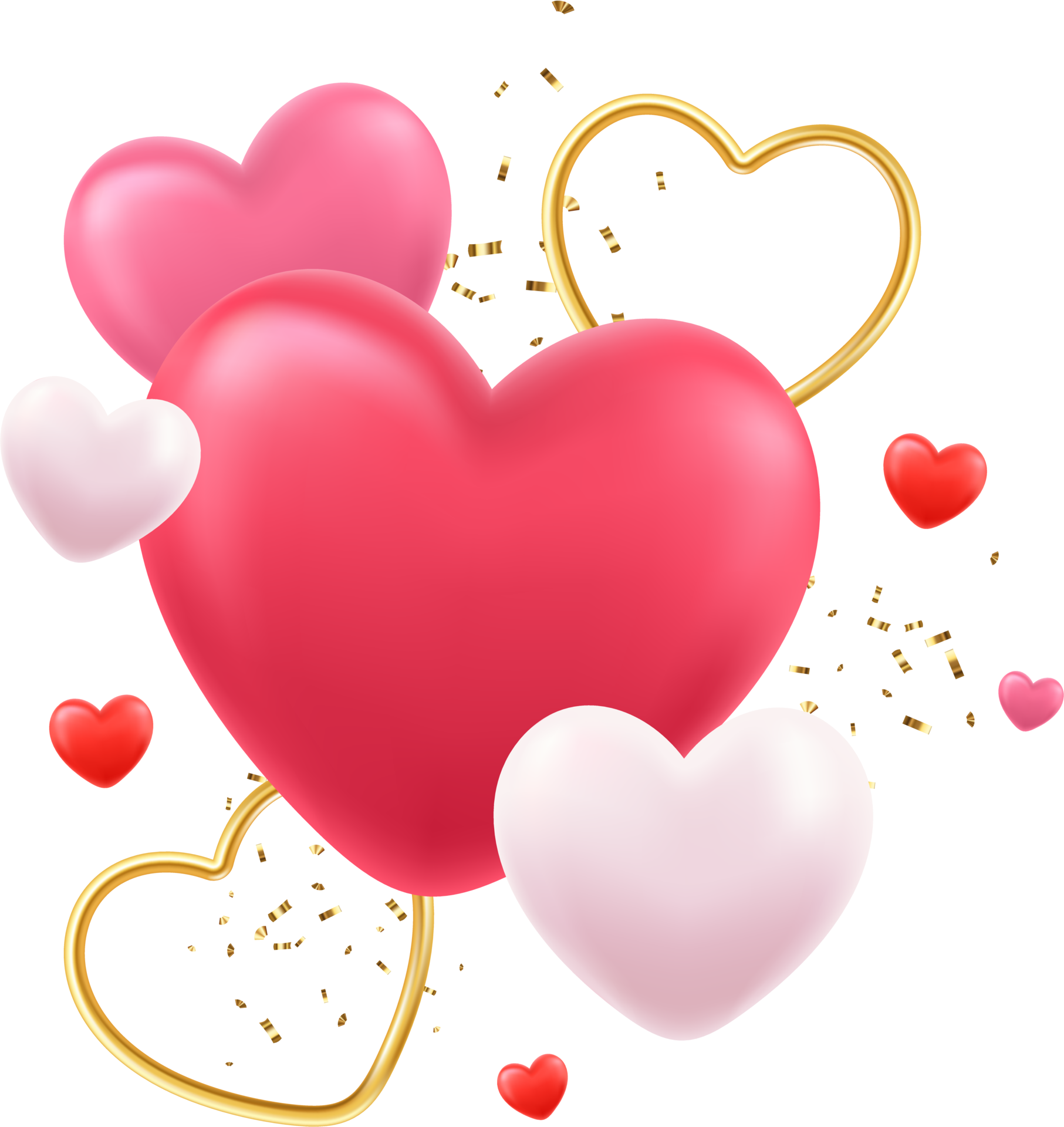 3d Happy Valentines Day Banner 38941893 Png