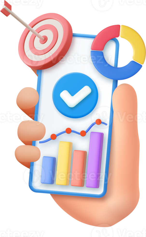 3d Hand Holding Mobile Phone 38941918 Png