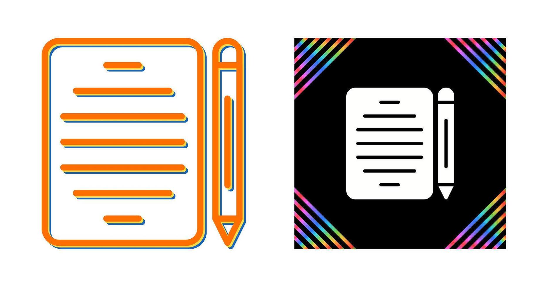 Pencil and paper Vector Icon 38943050 Vector Art at Vecteezy