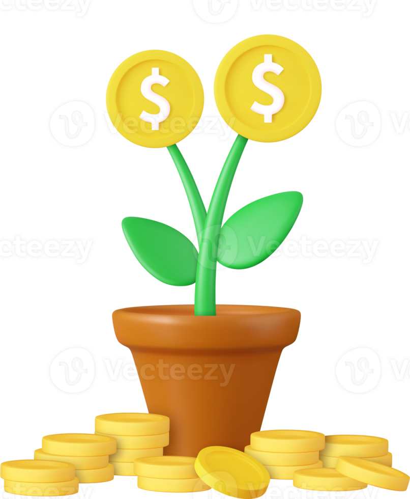 3d money tree plant with coin 38943084 PNG 3d money tree plant with coin 38943084 PNG