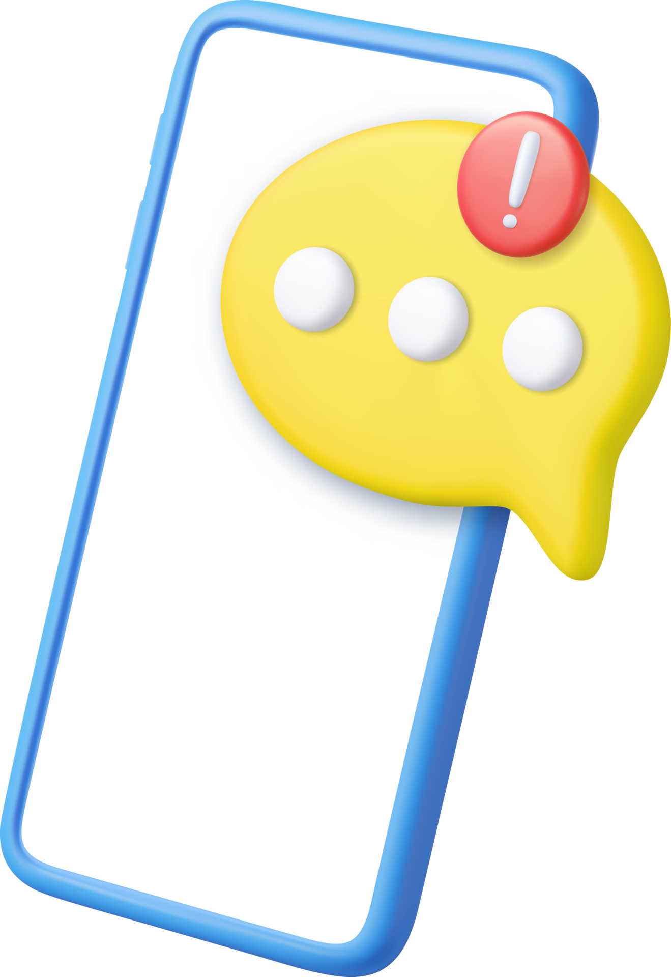 3D speech bubbles on mobile phone 38943413 PNG