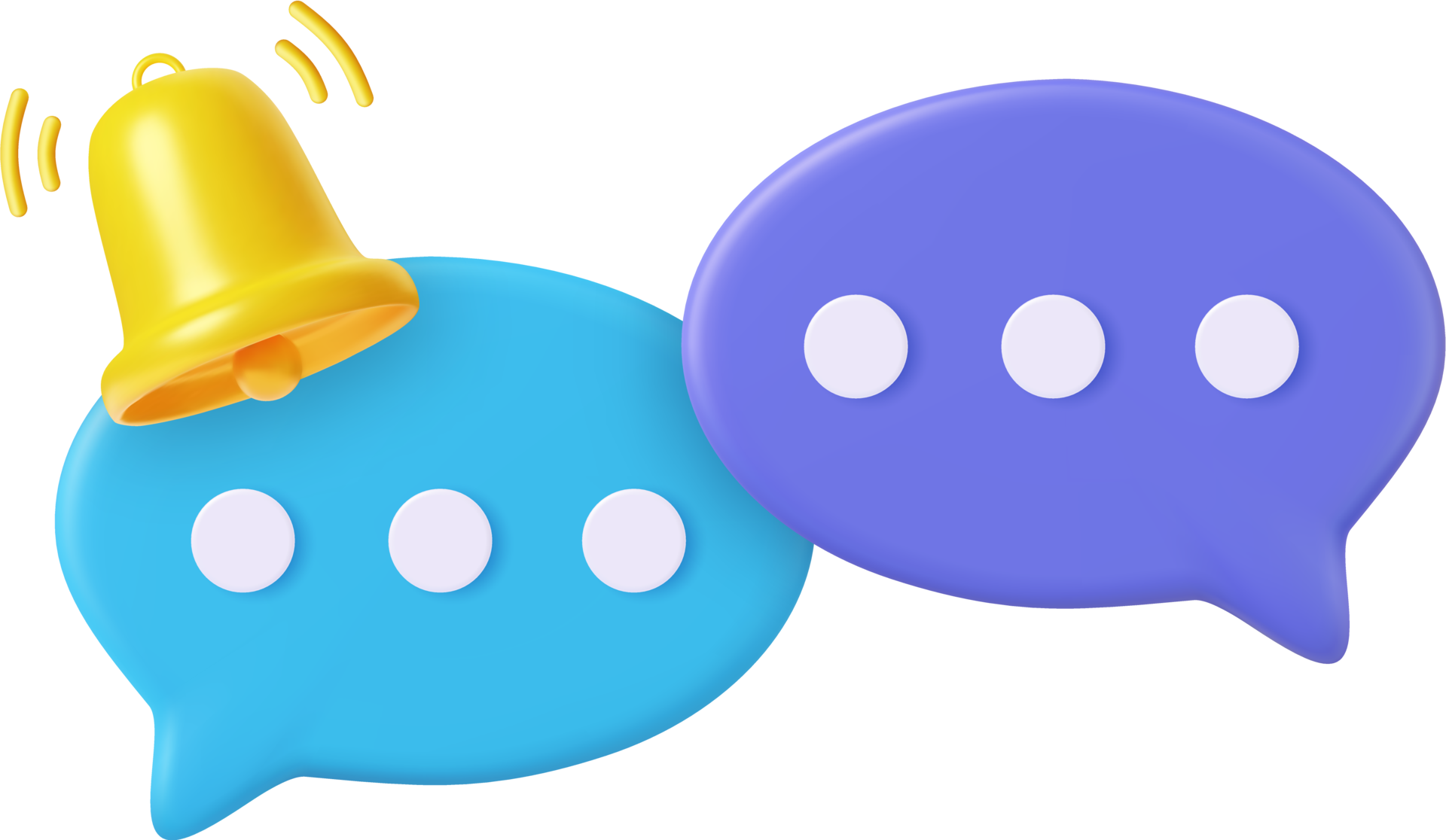 3d Notification Bell On Speech Bubble With Text 38943919 Png