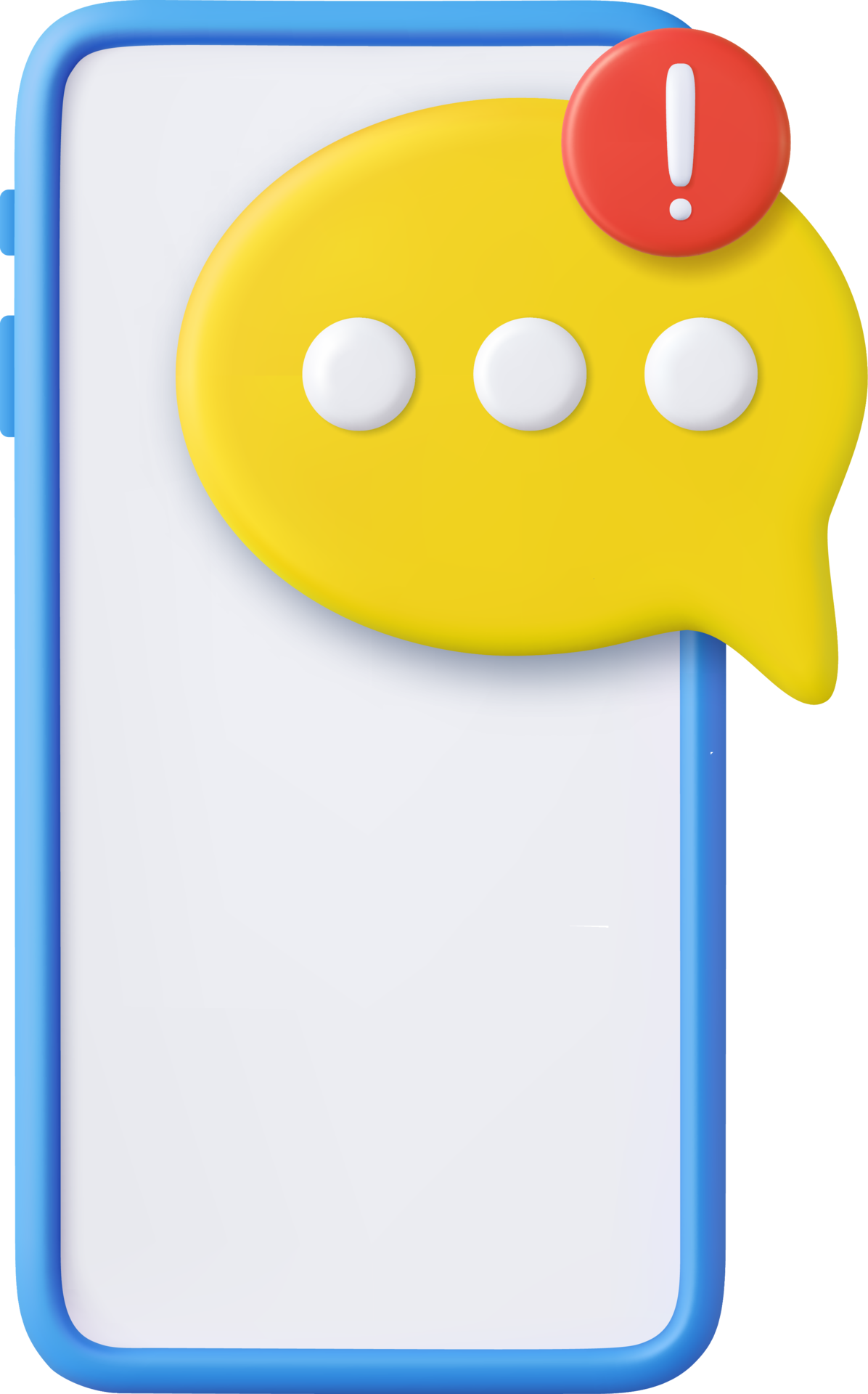 3D speech bubbles on mobile phone 38943945 PNG