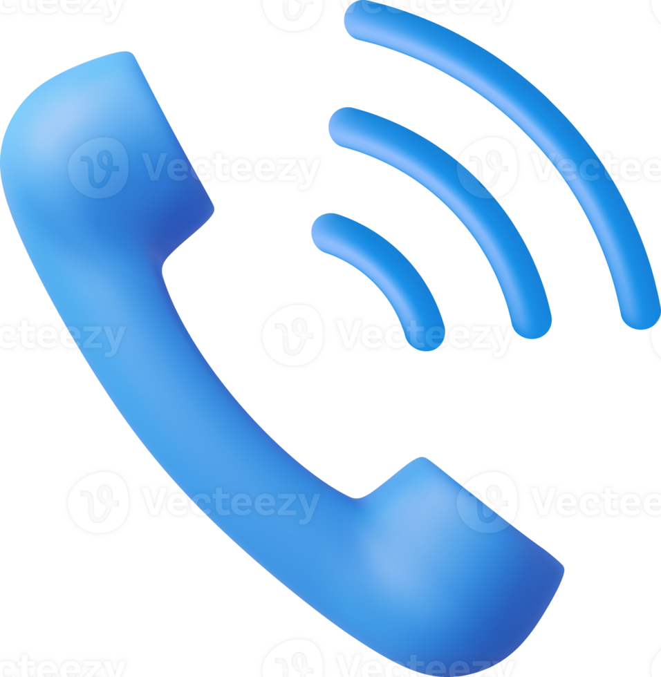 3D Realistic Phone Handset Ringing. 38944968 PNG