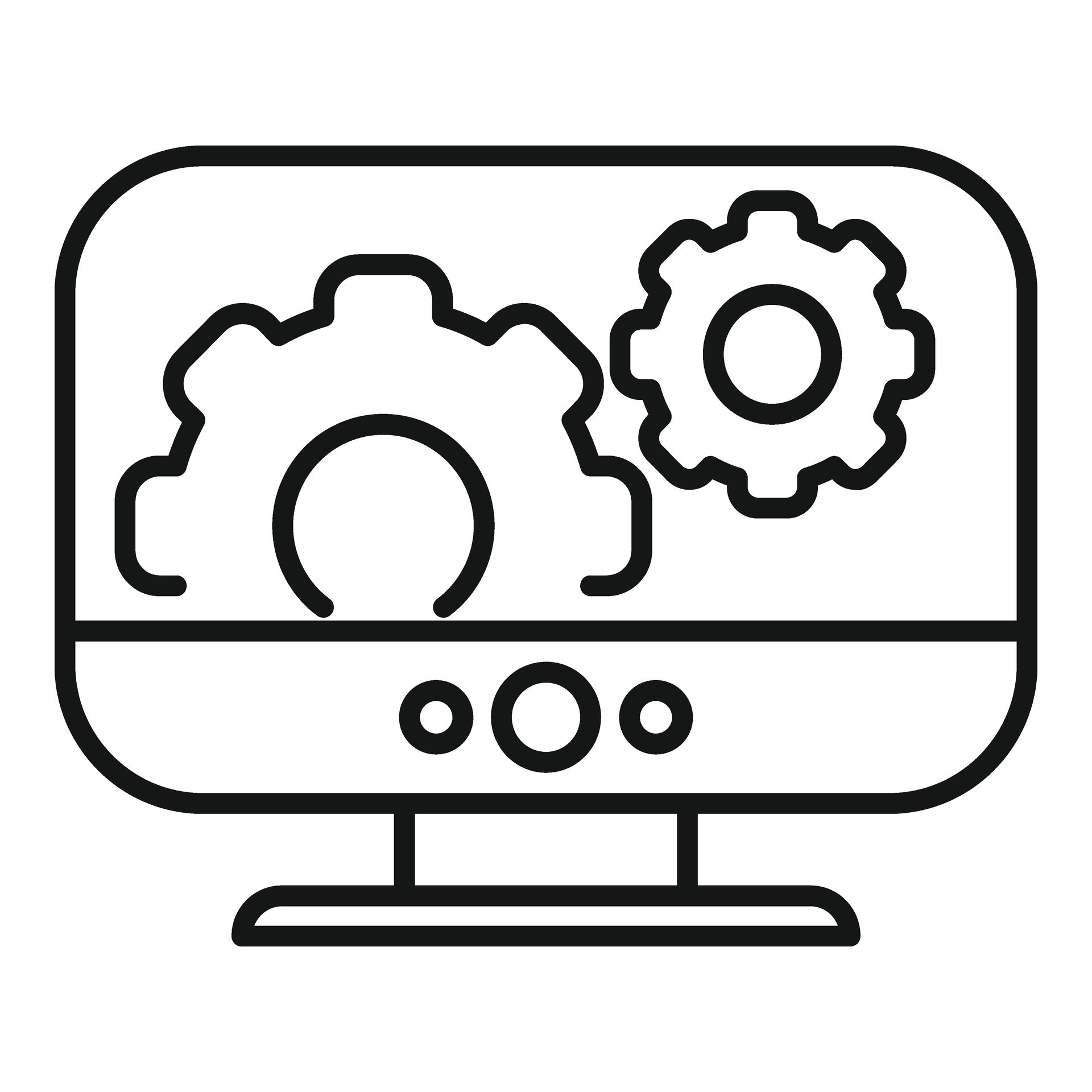Seo Gear Computer Icon Outline Vector Explore Online 38949235 Vector