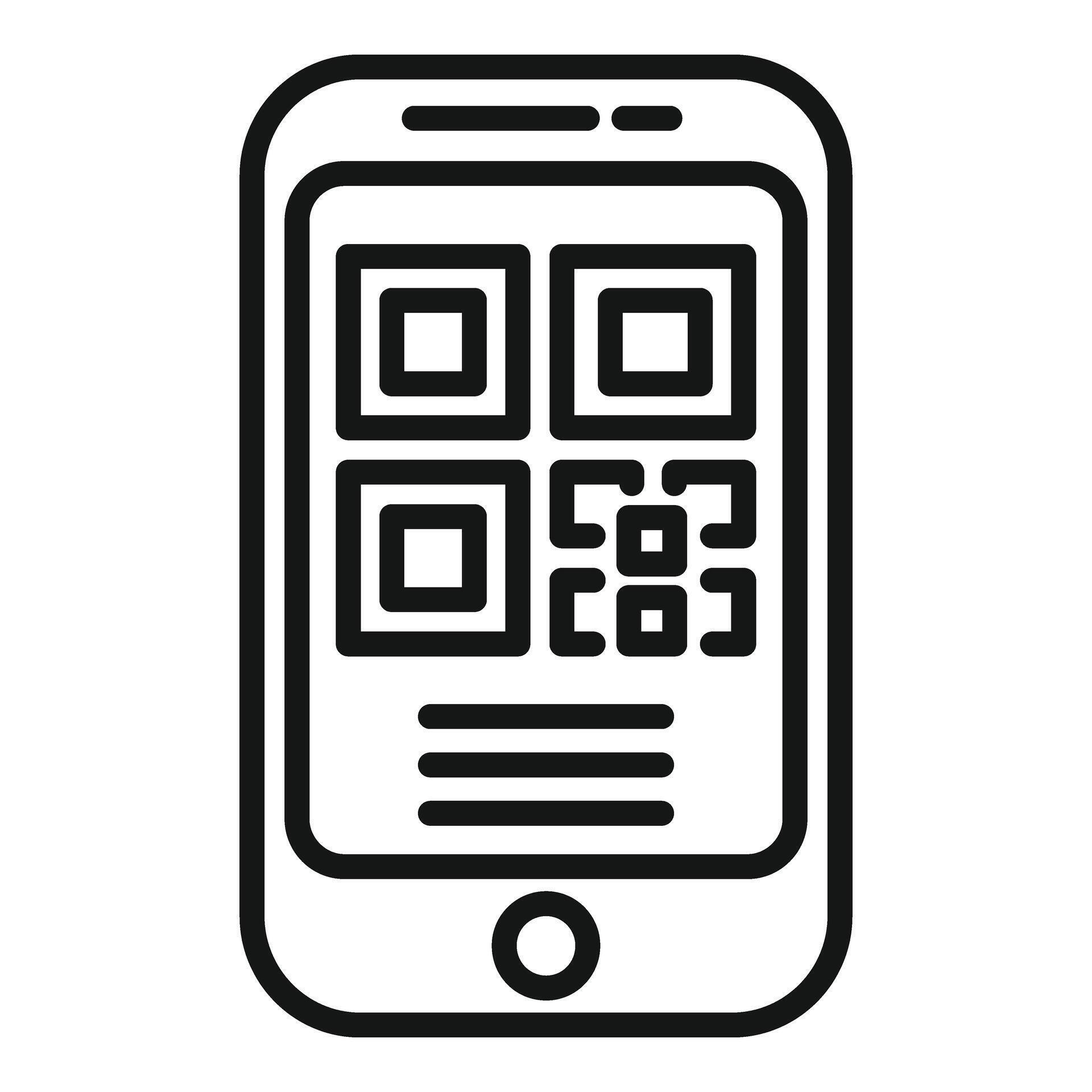 Scan Phone Code Icon Outline Vector Bar Code Smart 38949769 Vector Art