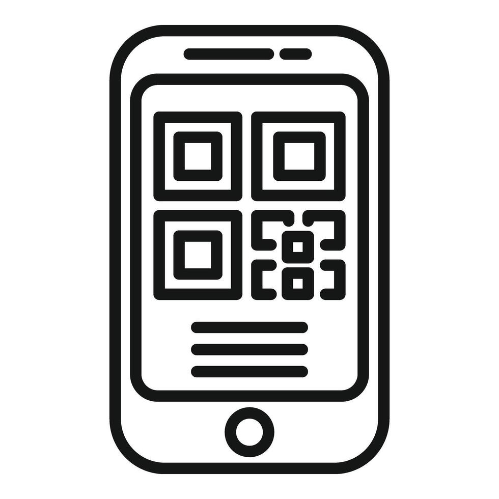 Scan Phone Code Icon Outline Vector Bar Code Smart 38949769 Vector Art