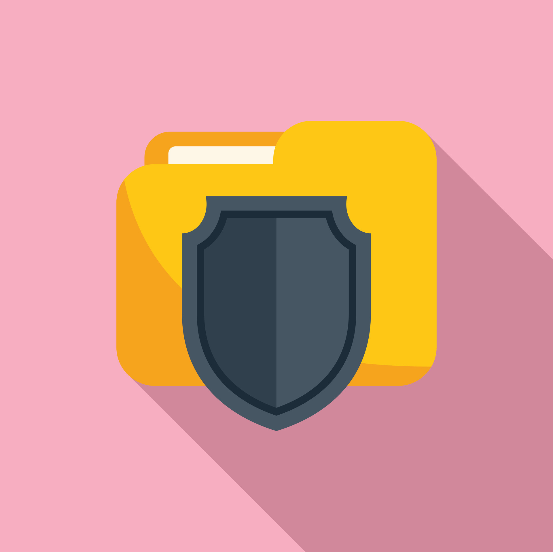 Locked Secured Folder Icon Flat Vector Document Protect 38949863 Vector Art At Vecteezy
