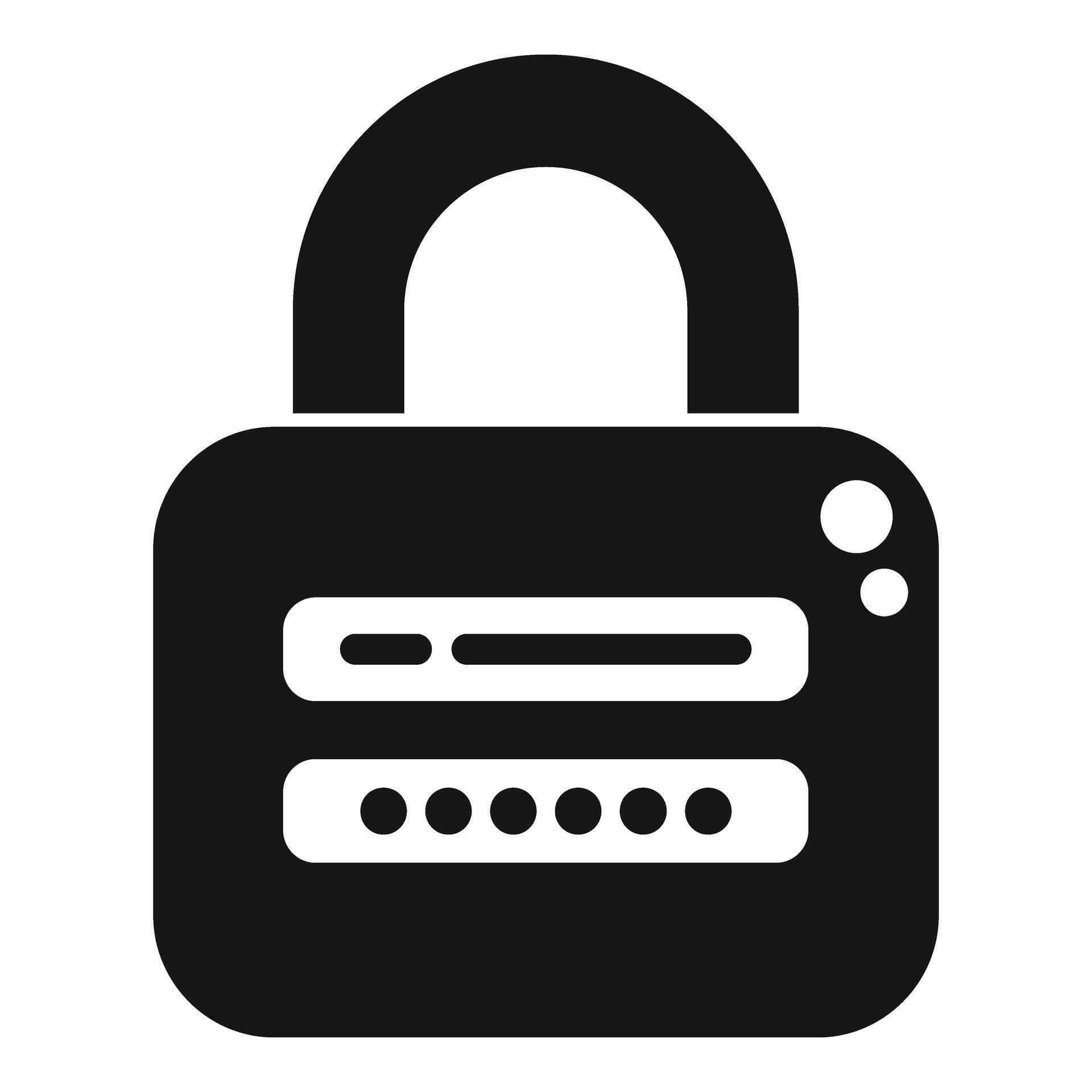 Padlock data access icon simple vector. Private use business 38949903 ...